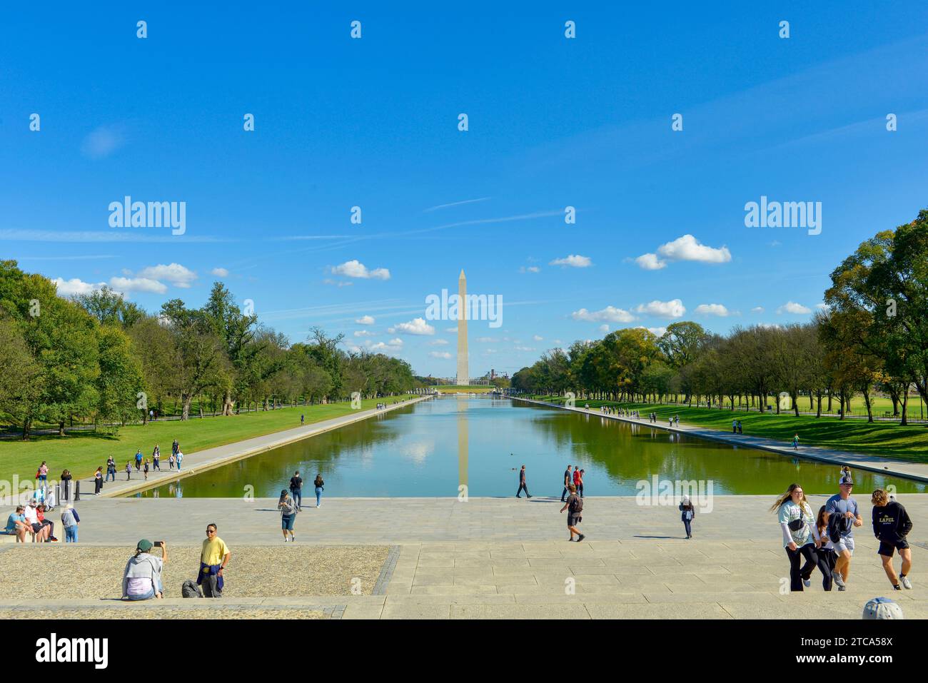 The Washington Monument on the National Mall in Washington DC Stock ...