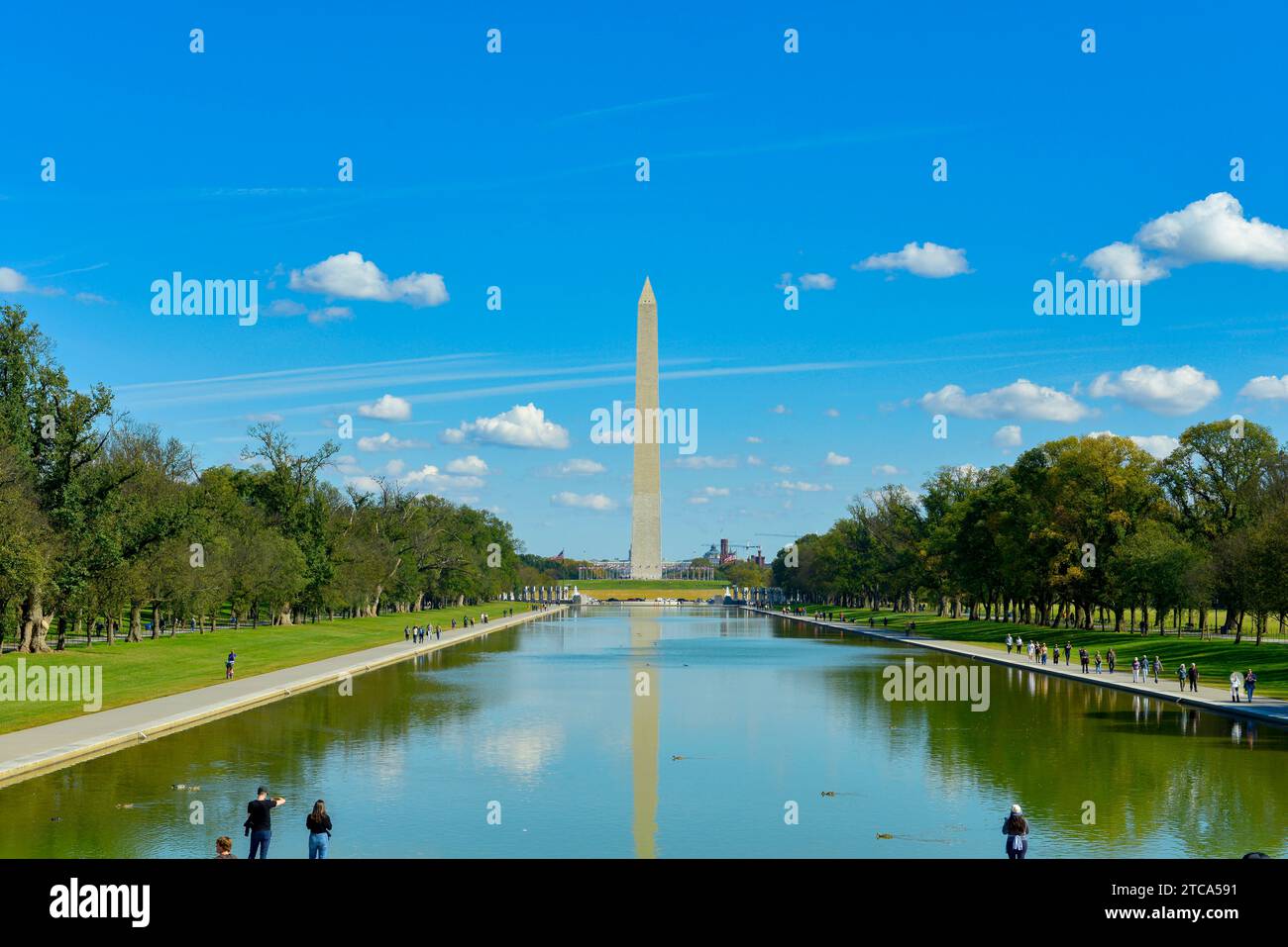 The Washington Monument on the National Mall in Washington DC Stock ...