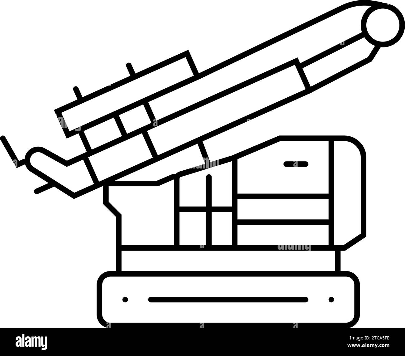 pile driver civil engineer line icon vector illustration Stock Vector ...