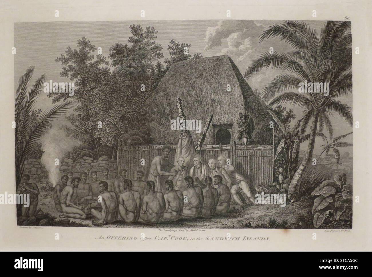 'An Offering before Captain Cook in the Sandwich Islands' John Webber ...