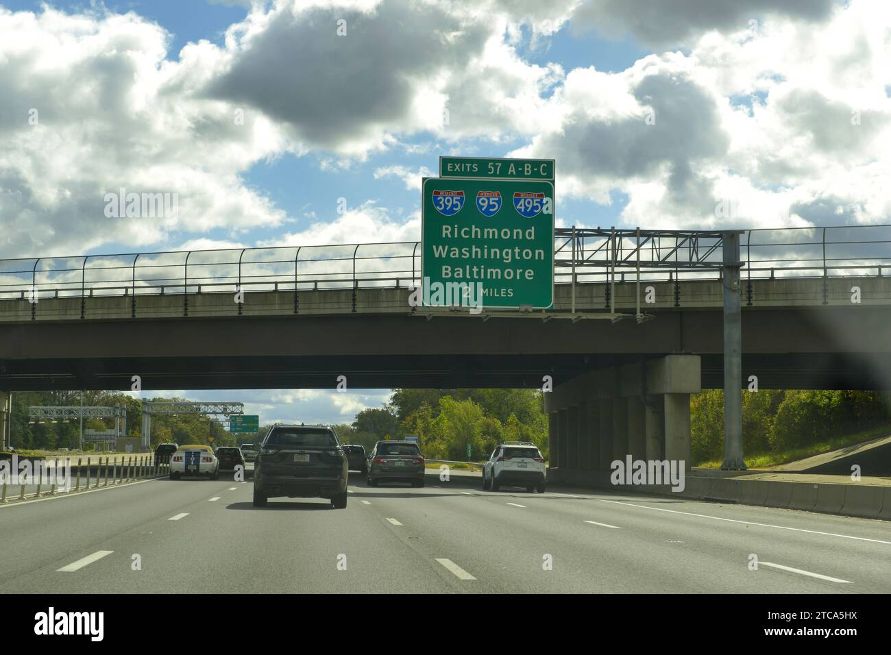 On Interstate 495 which is the ring-road around Washington DC Stock ...