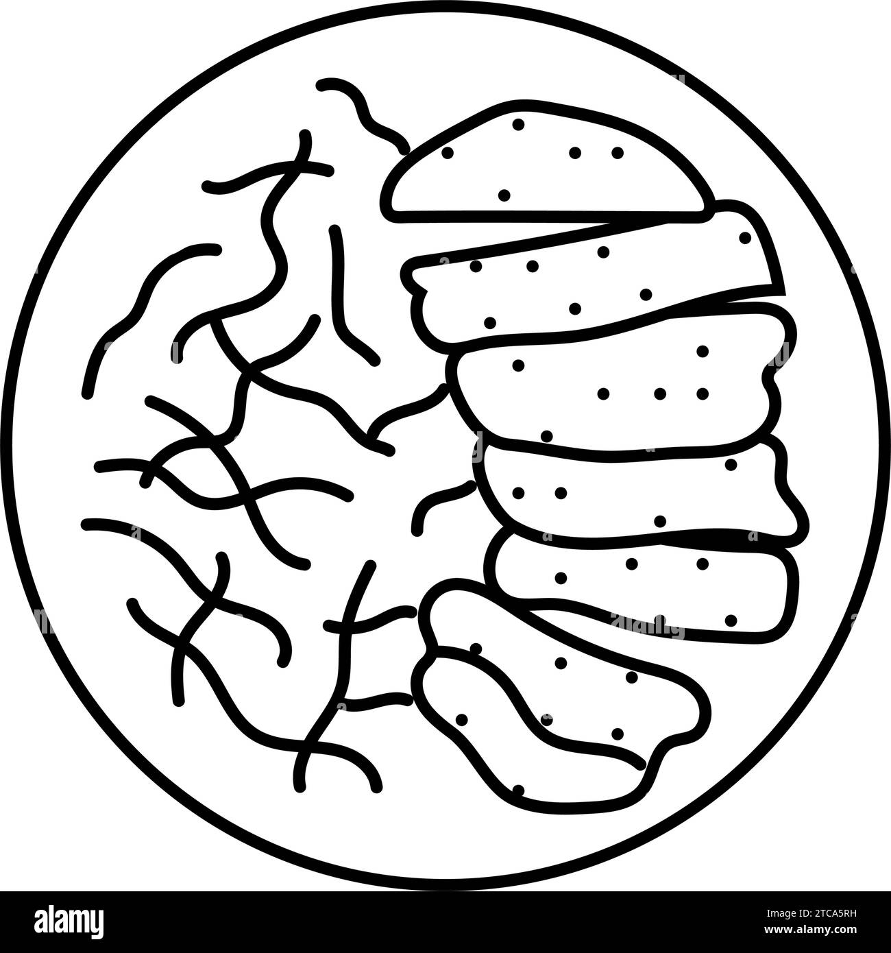 tonkatsu japanese food line icon vector illustration Stock Vector Image ...