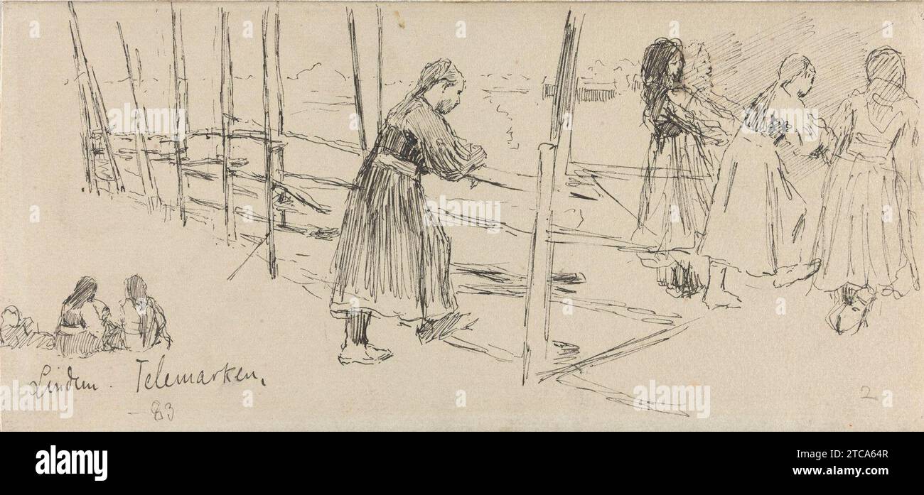 Erik Werenskiold - Girls from Telemark Stock Photo - Alamy