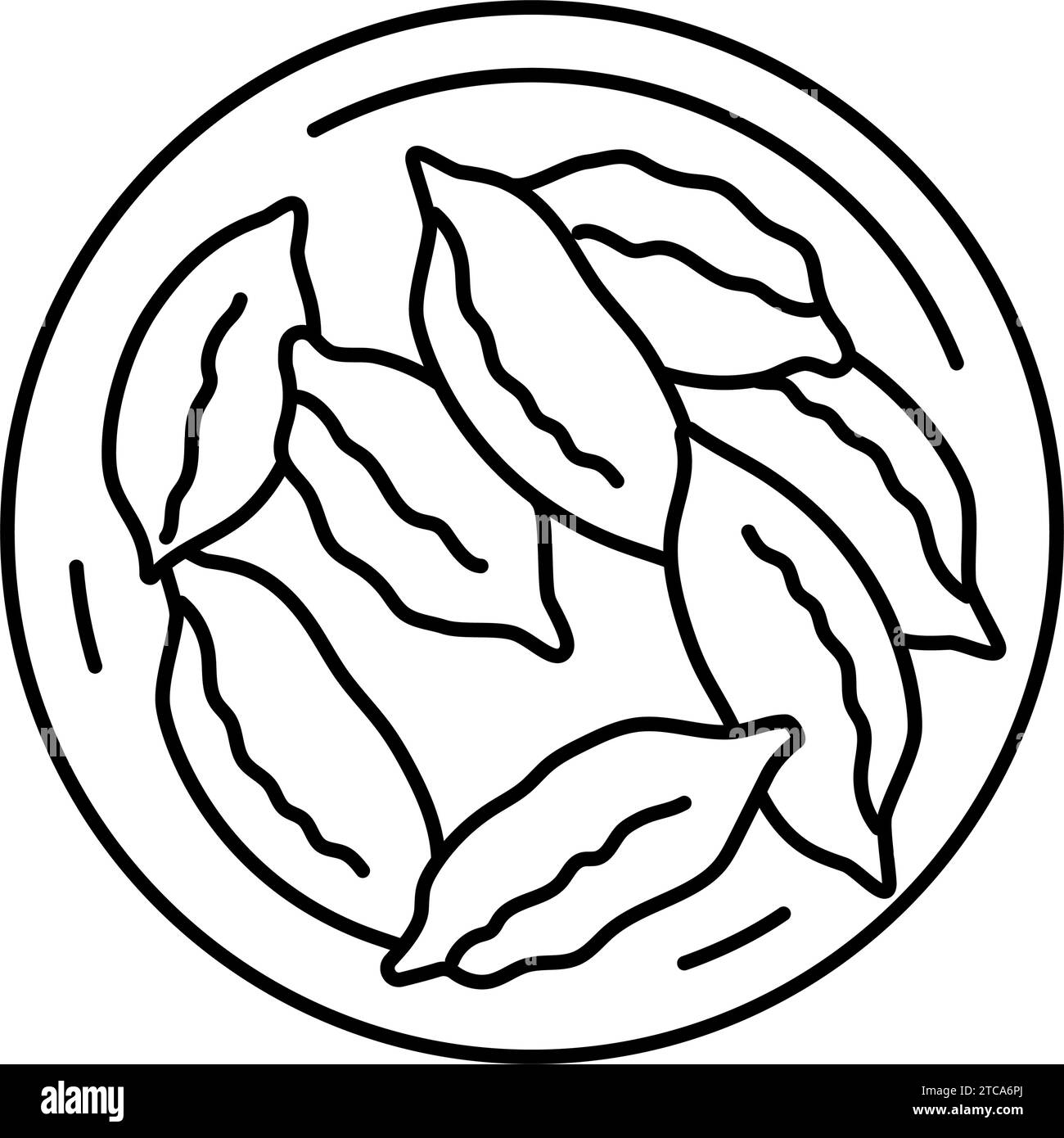 gyoza japanese food line icon vector illustration Stock Vector Image ...