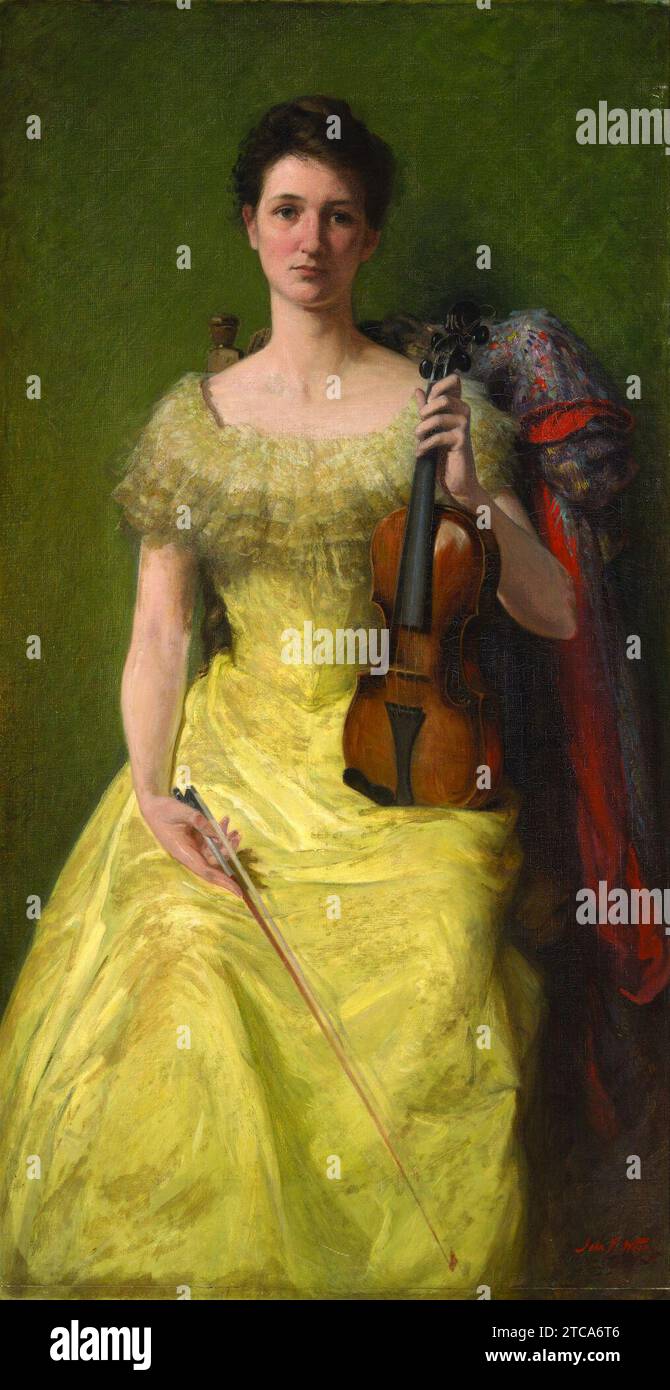 John Ferguson Weir, The Rest, his daughter Edith Stock Photo - Alamy