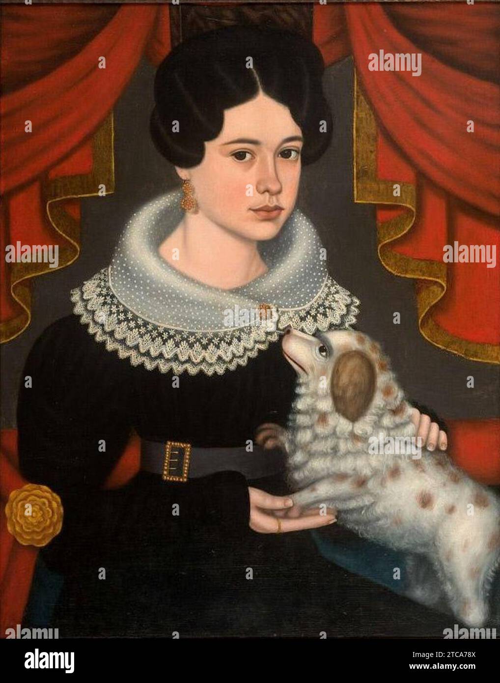 Portrait of Mrs. Seth Wilkinson attributed to the Wilkinson Limner ...