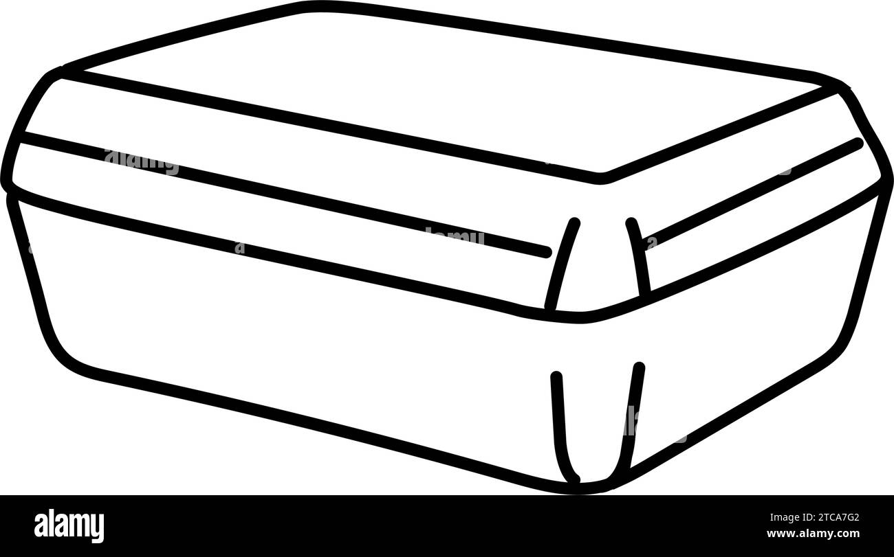 lunch box plastic school line icon vector illustration Stock Vector ...