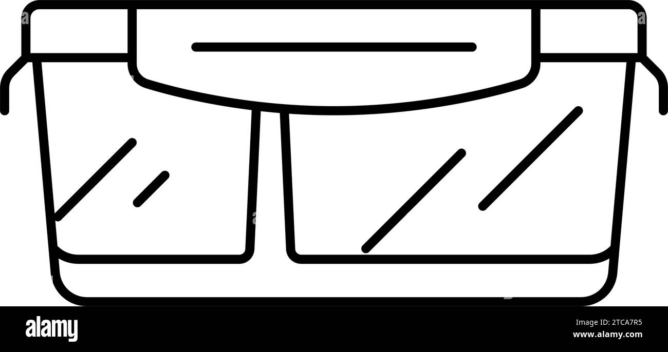 lunch box glass container line icon vector illustration Stock Vector ...