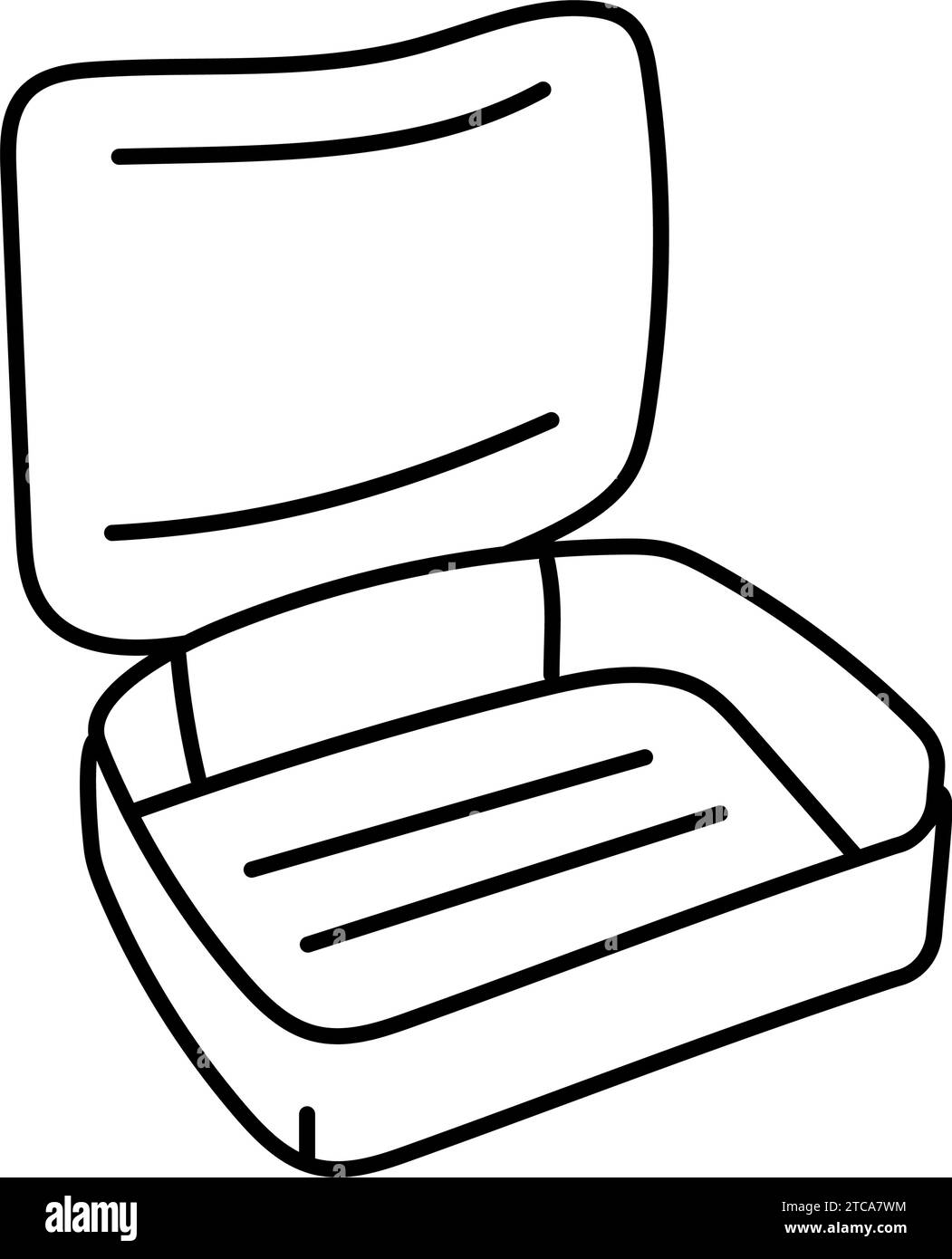 lunch box bag food line icon vector illustration Stock Vector Image ...