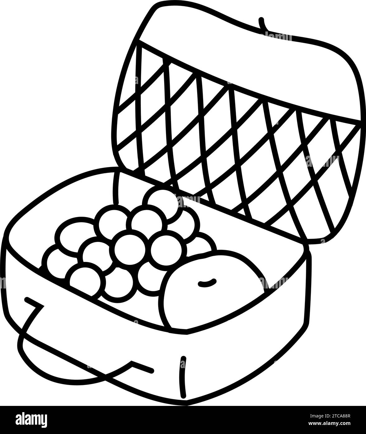 lunch box bag meal line icon vector illustration Stock Vector Image ...