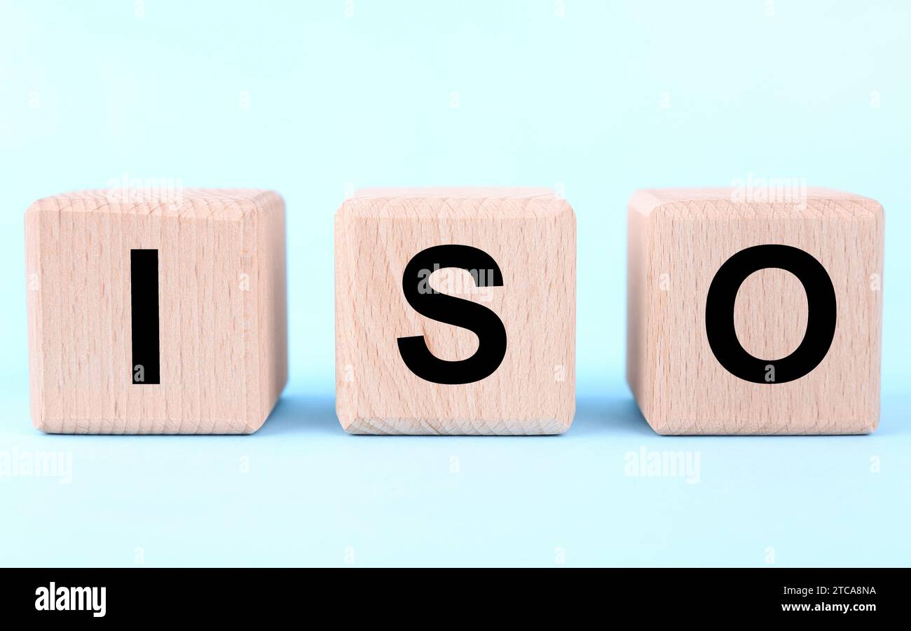 International Organization for Standardization. Wooden cubes with ...