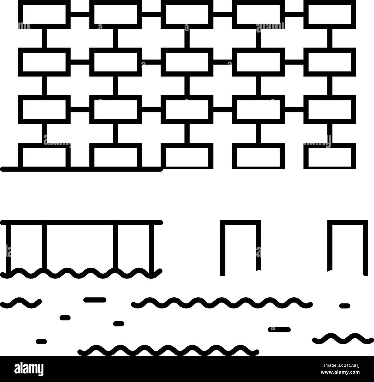 marine corrosion testing line icon vector illustration Stock Vector ...