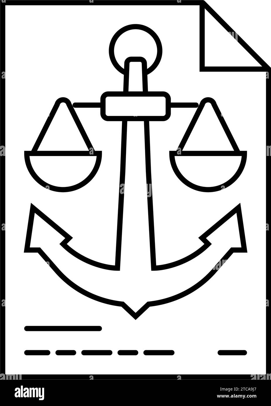 maritime law regulations line icon vector illustration Stock Vector ...