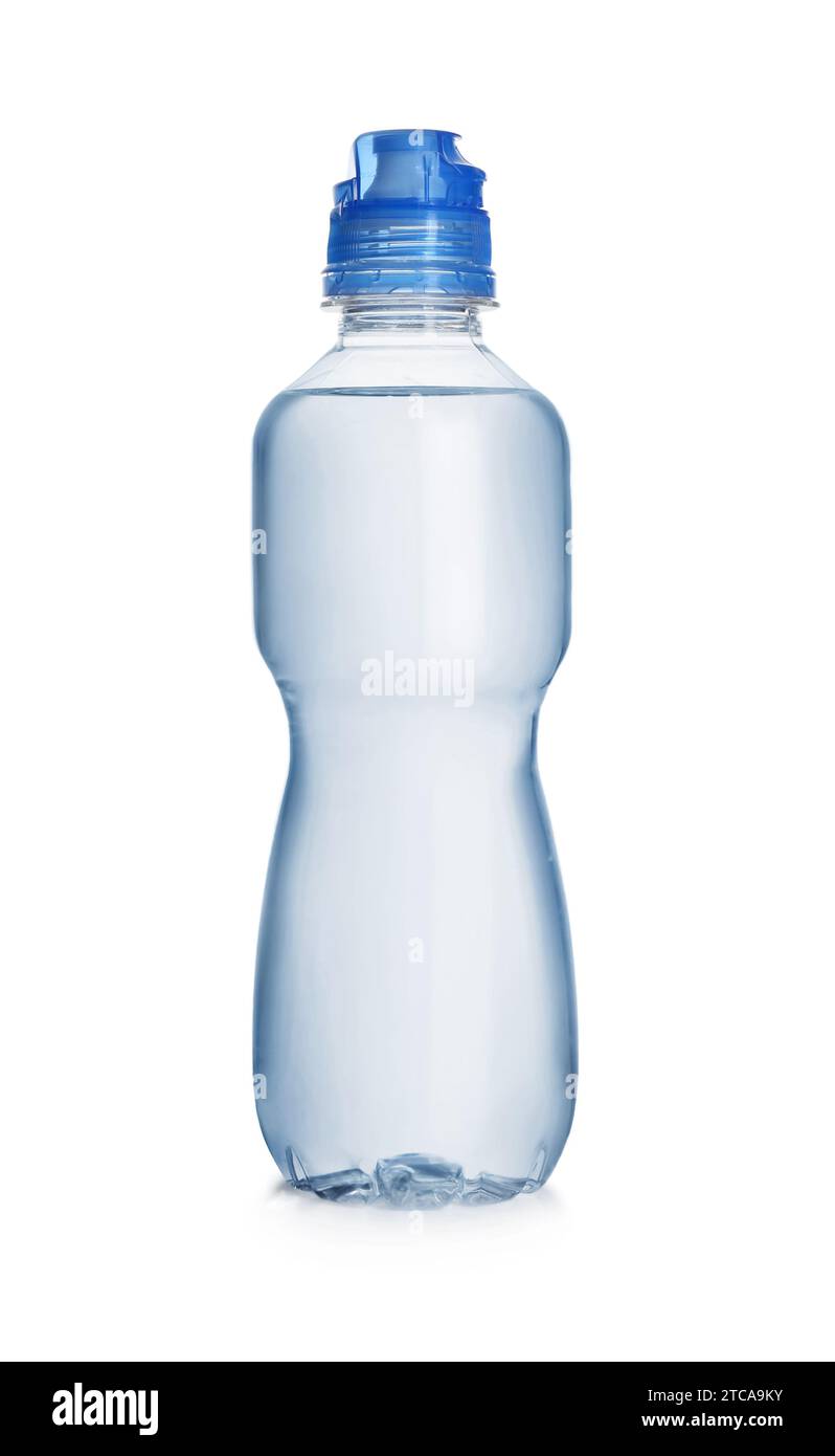 One plastic bottle with fresh water isolated on white Stock Photo - Alamy