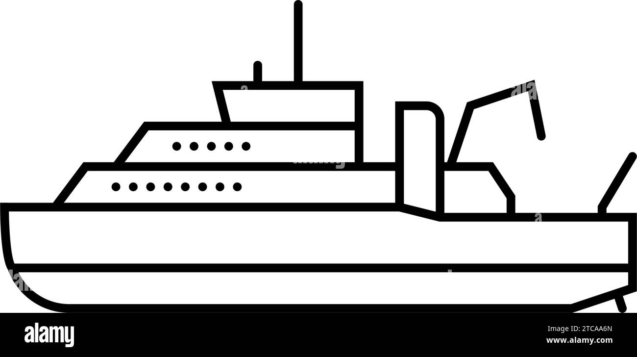oceanographic research vessel line icon vector illustration Stock ... oceanographic research vessel line icon vector illustration Stock ...