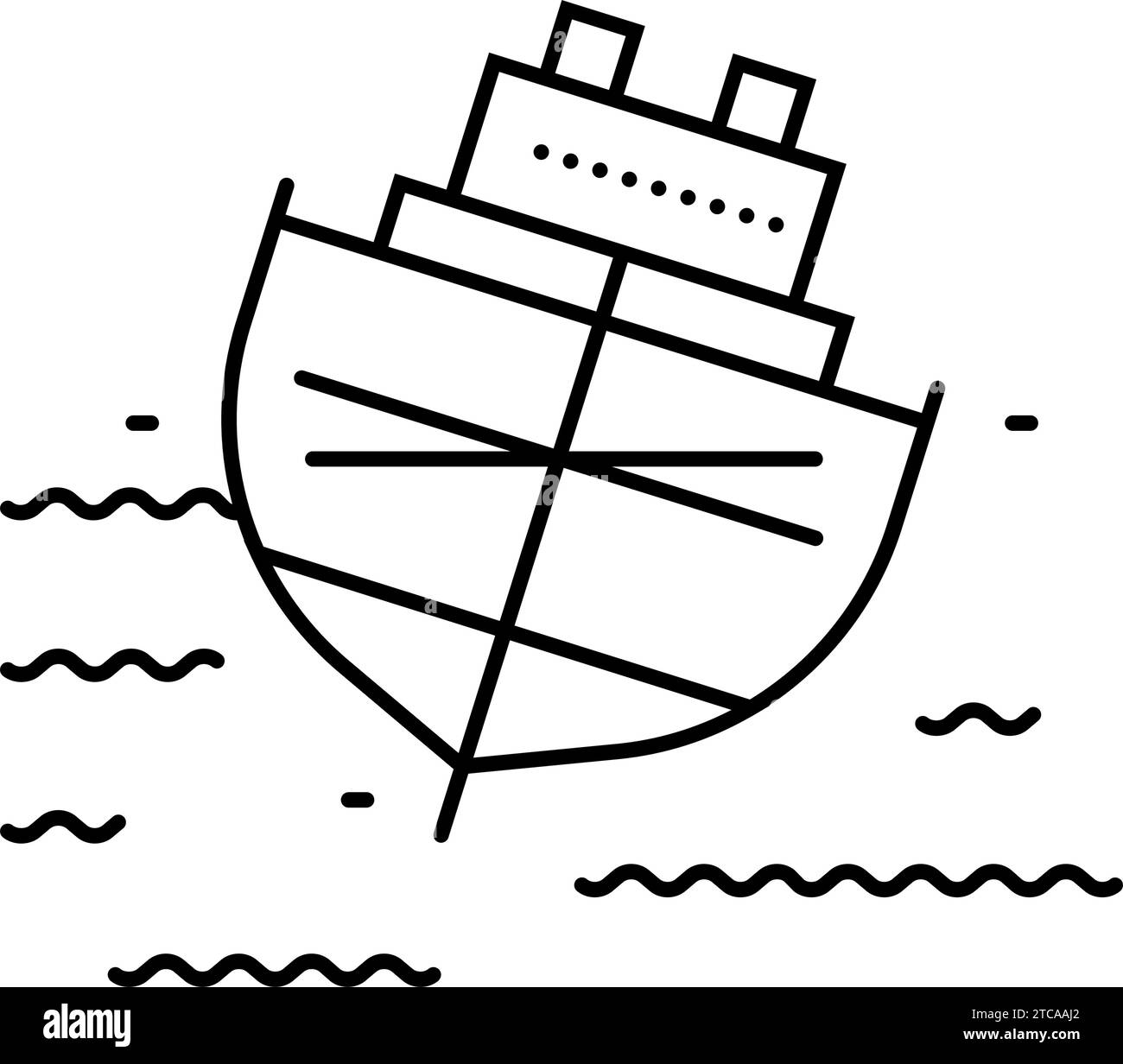 ship stability marine line icon vector illustration Stock Vector Image ...