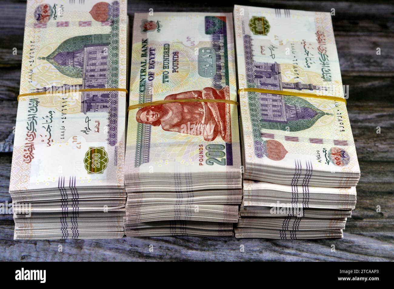 Piles and Stacks of Egypt money thousands of Pounds currency banknotes ...