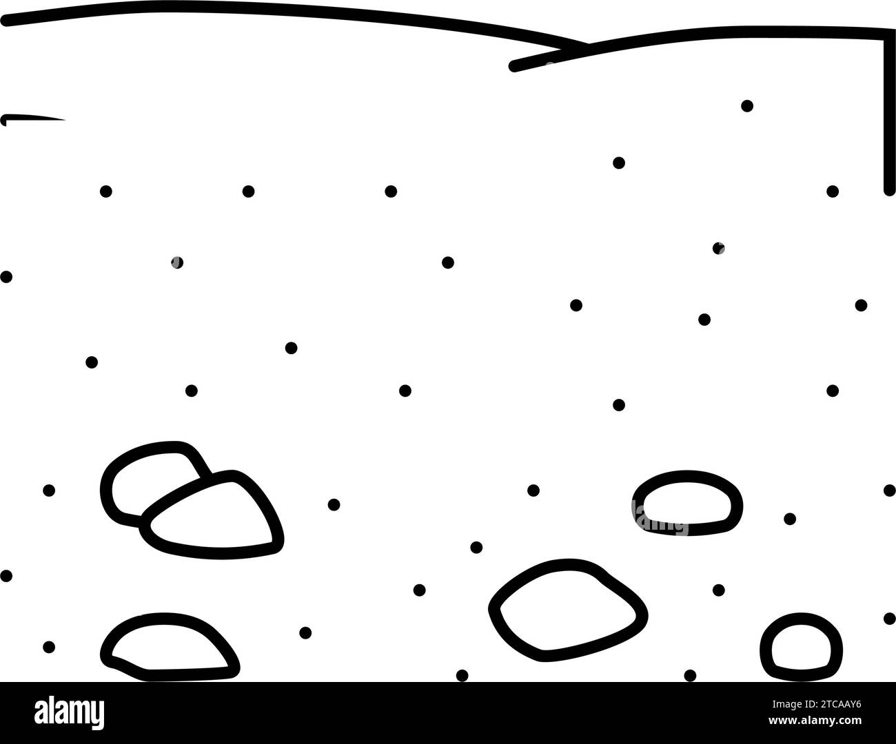 martian landscape mars planet line icon vector illustration Stock ...