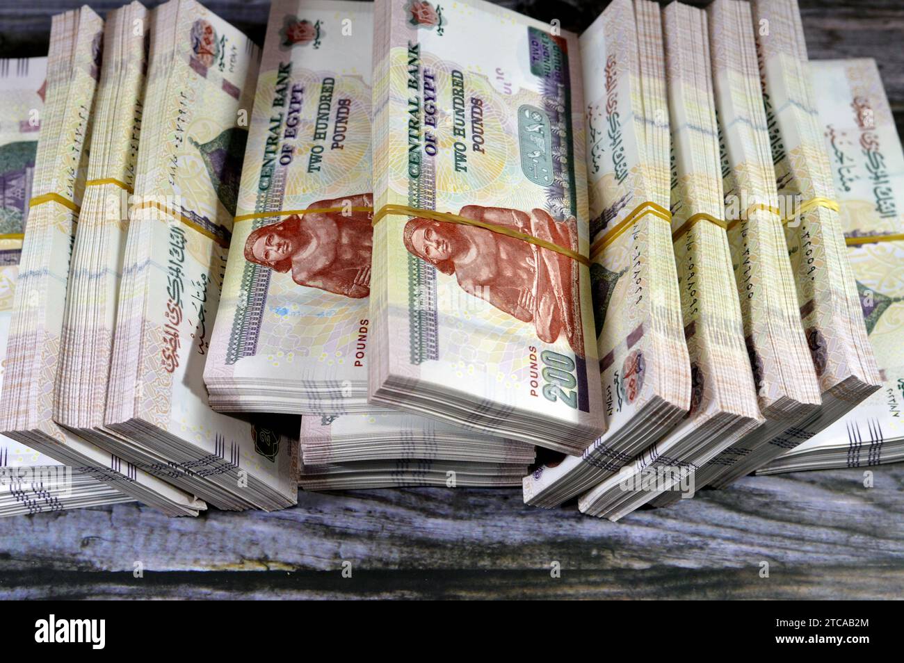 Piles and Stacks of Egypt money thousands of Pounds currency banknotes ...