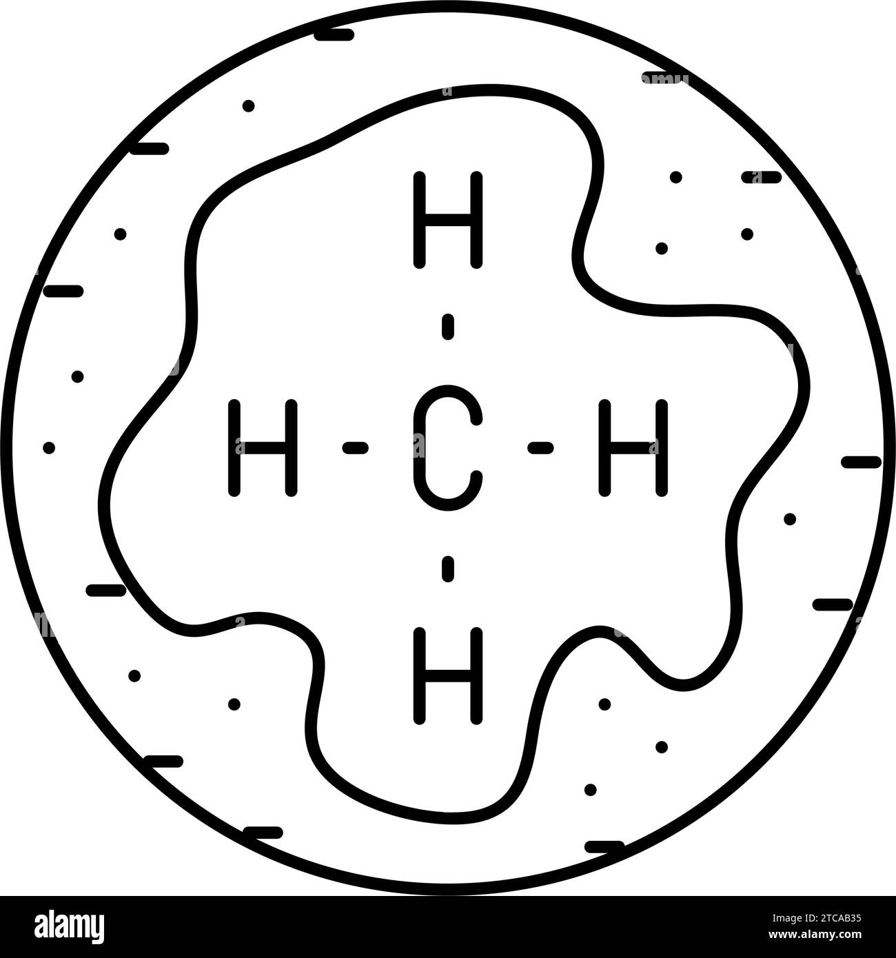 martian methane gas mars planet line icon vector illustration Stock ...