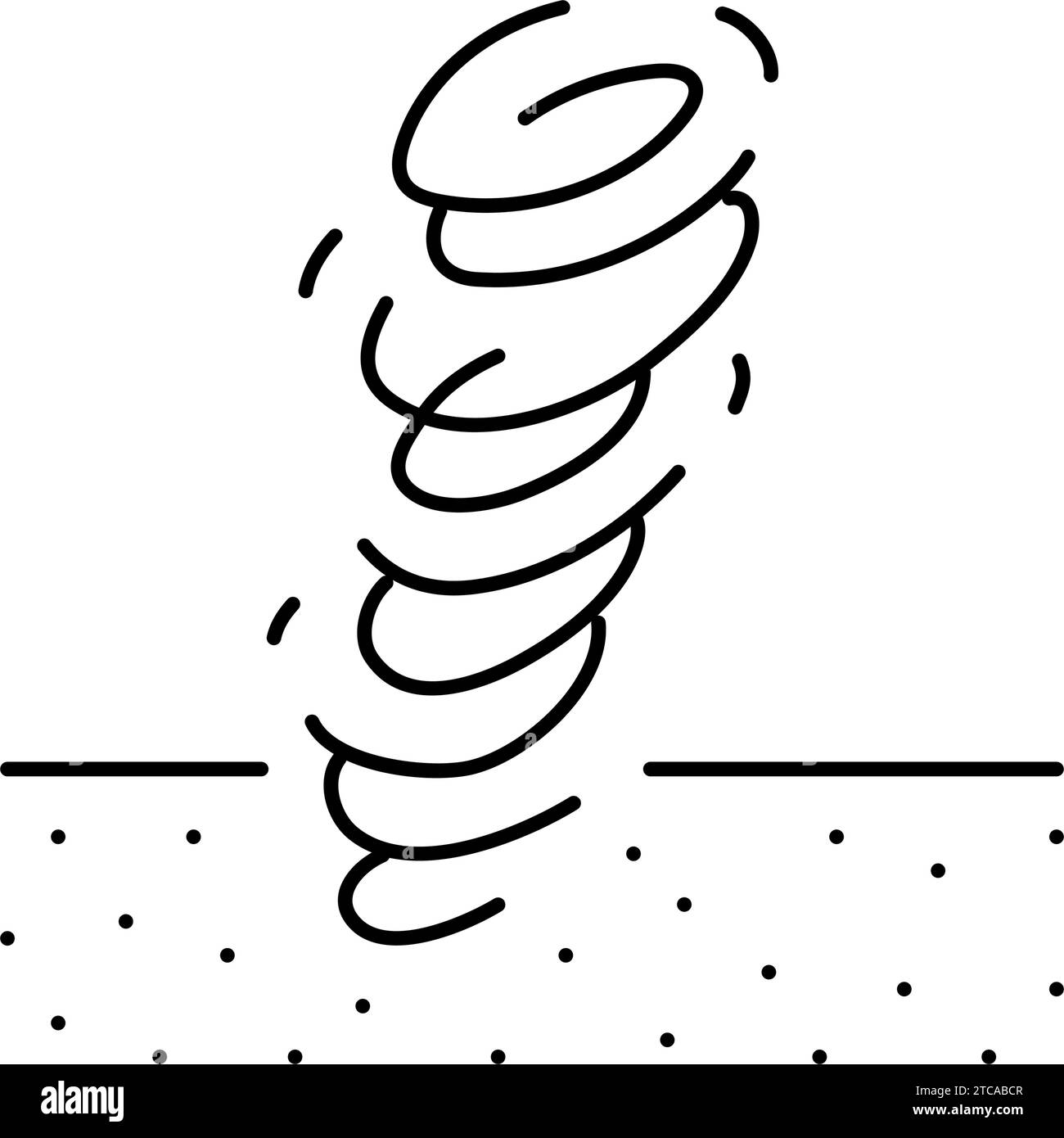 mars dust devils planet line icon vector illustration Stock Vector ...