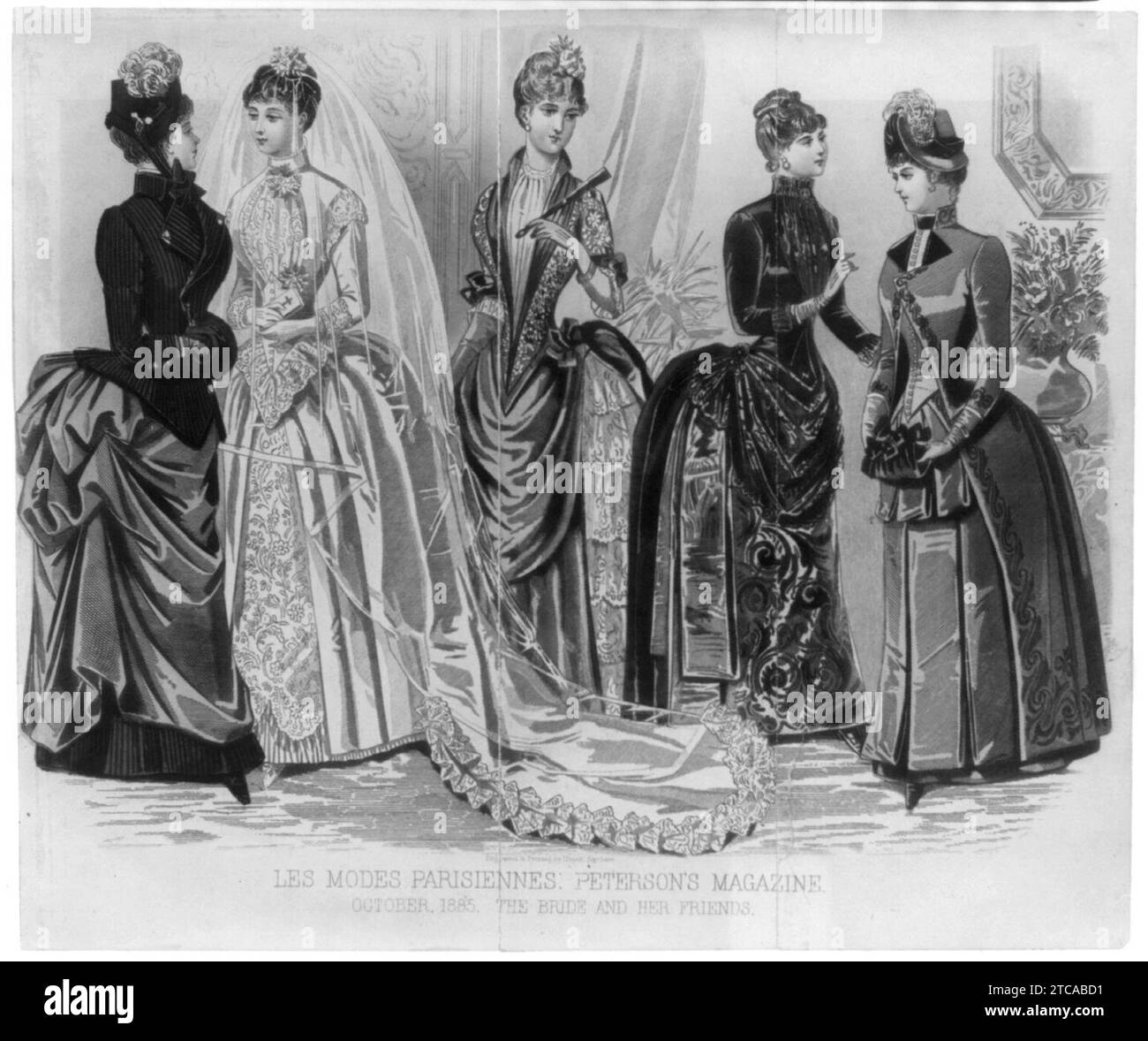 Wedding dresses)- Les modes Parisiennes. Peterson's Magazine, October ...