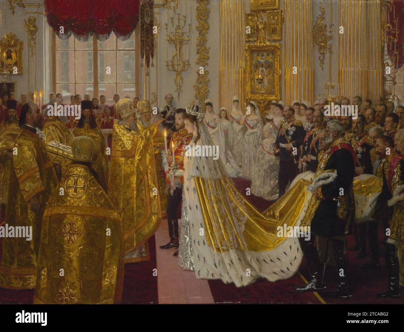 Wedding of Nicholas II and Alexandra Feodorovna by Laurits Tuxen (1895 ...