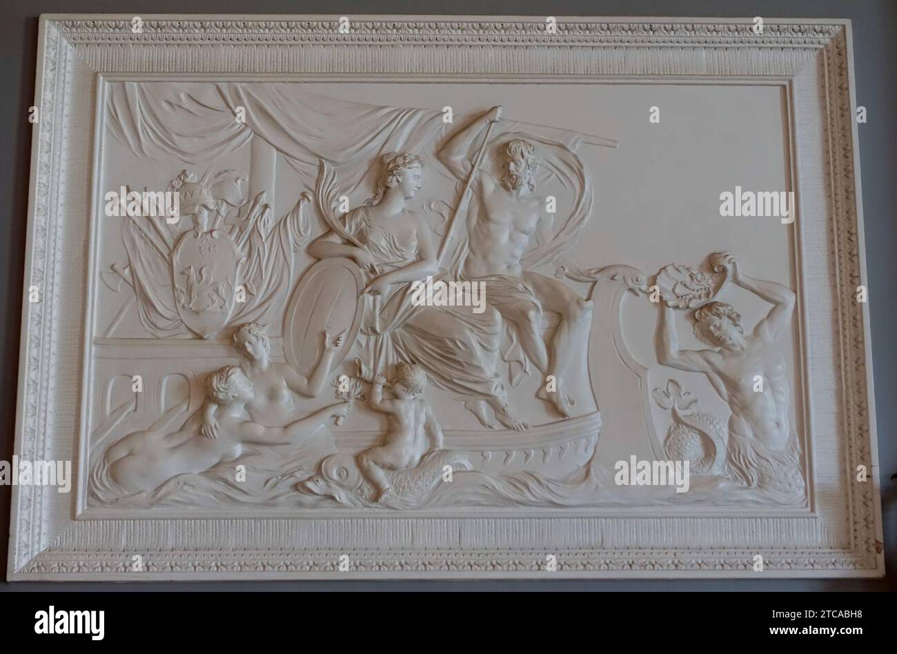 Wedding of Neptune and Amphitrite, by William Collins and Joseph Rose, 1700s, plaster Stock ...