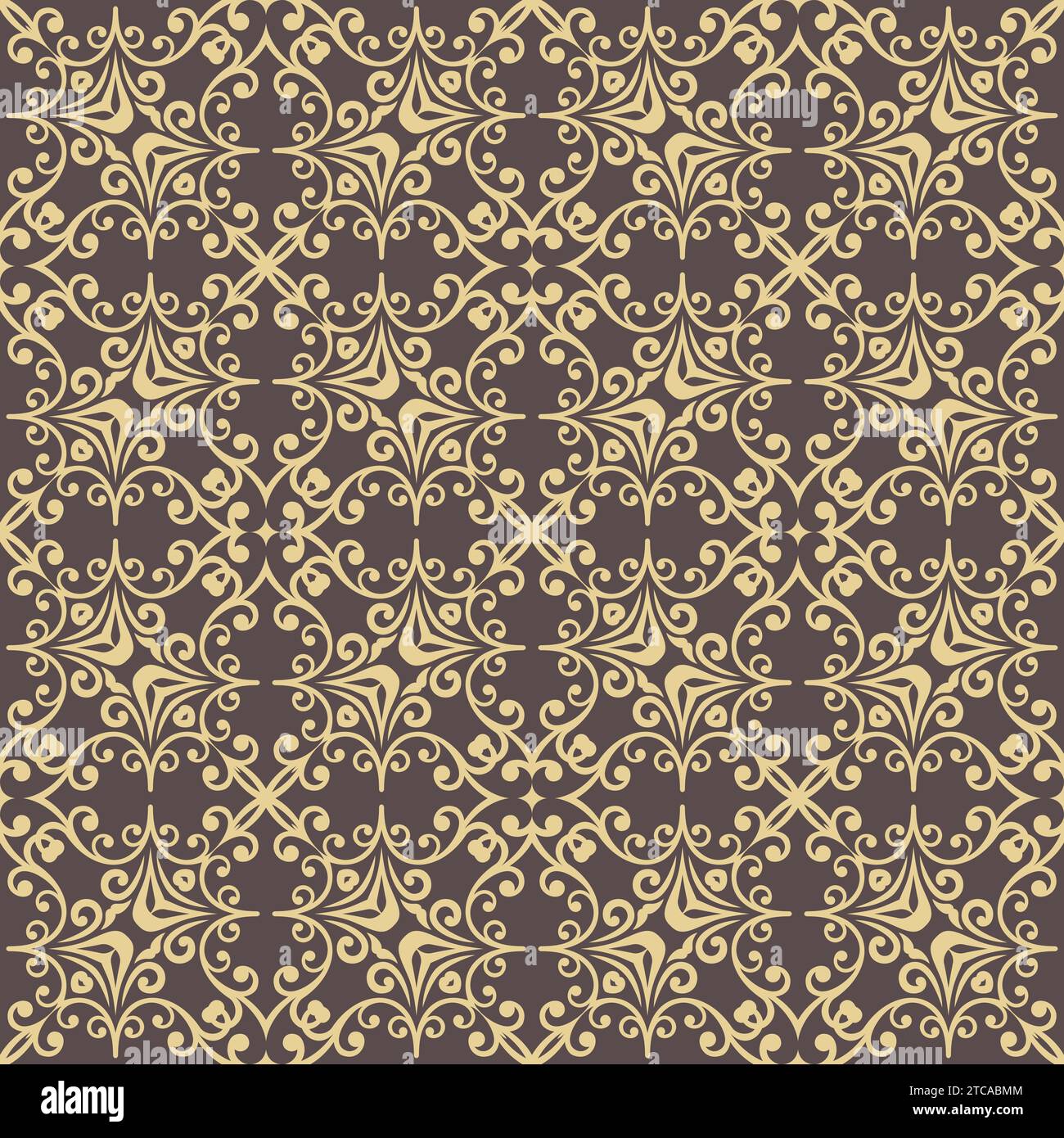 Classic seamless gray and golden pattern. Damask orient ornament ...
