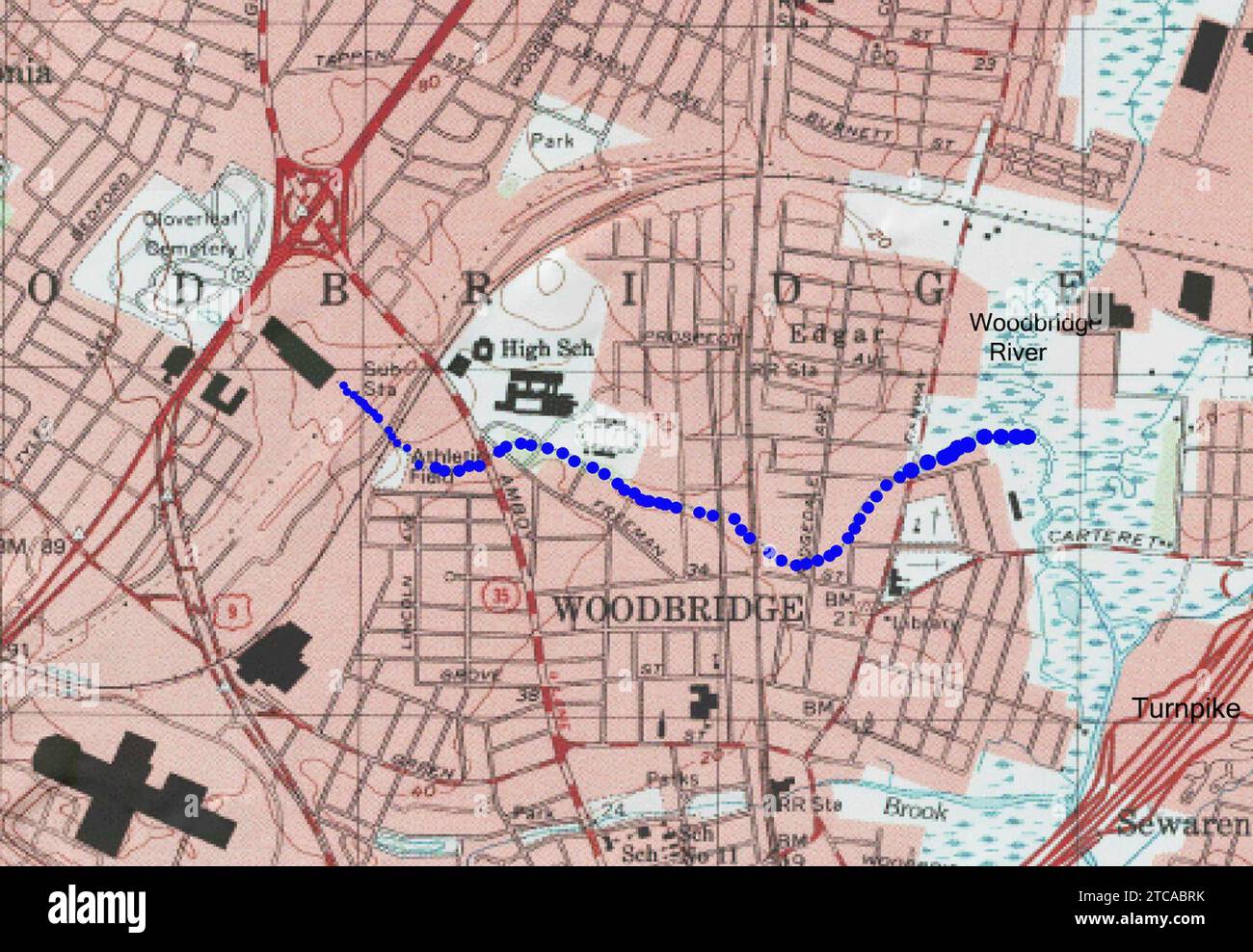 Wedgewood Brook Map Stock Photo - Alamy