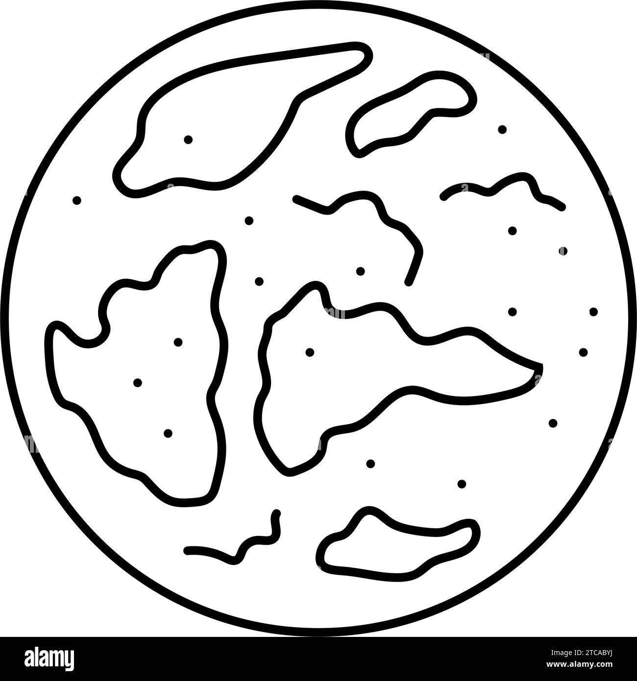 red planet mars planet line icon vector illustration Stock Vector Image ...