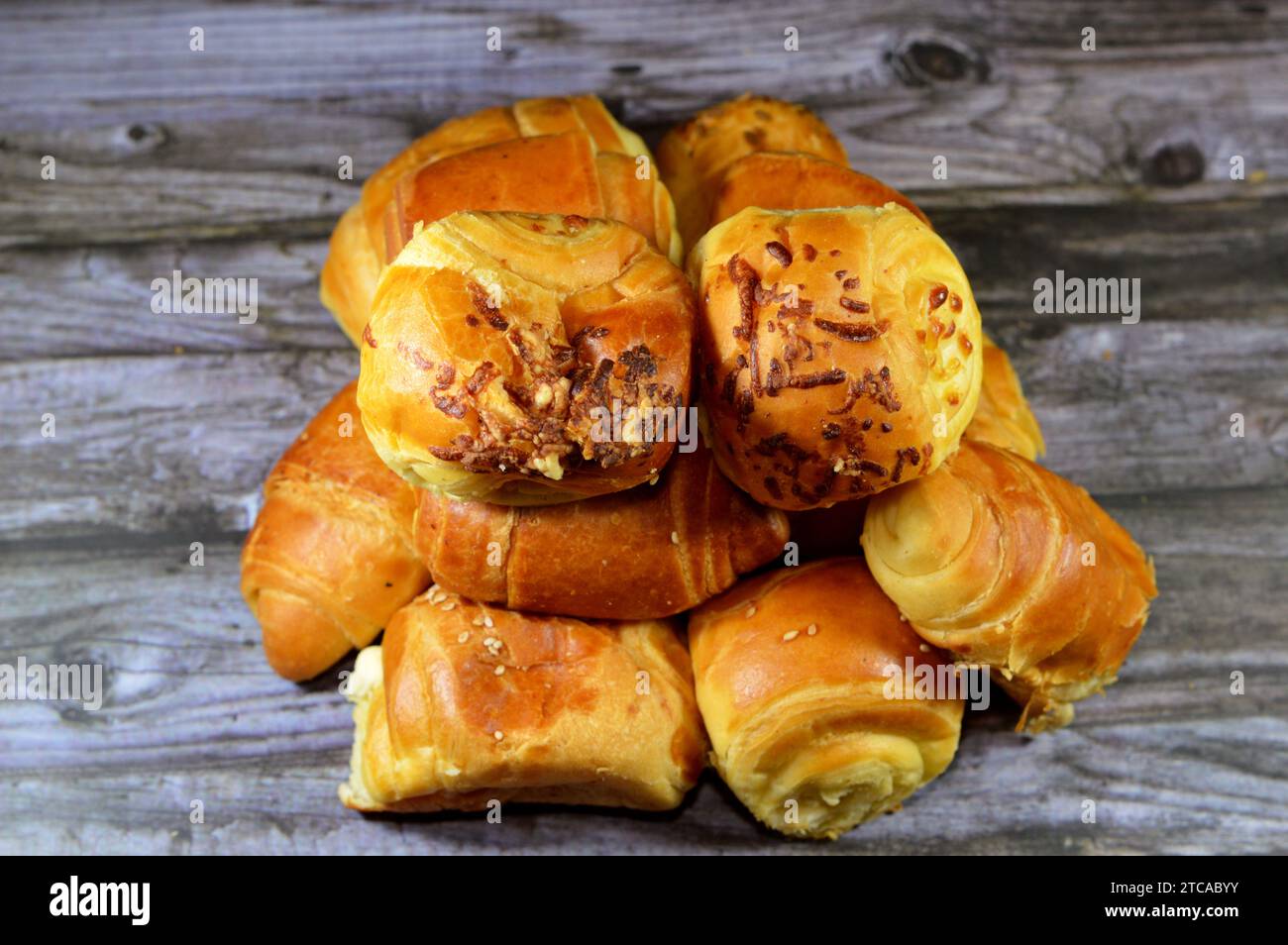 Assorted mini Pâté with different fillings and toppings, cheese ...