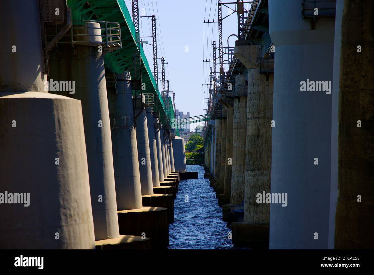 Nestled between two railroad bridges along the Han River, this unique ...
