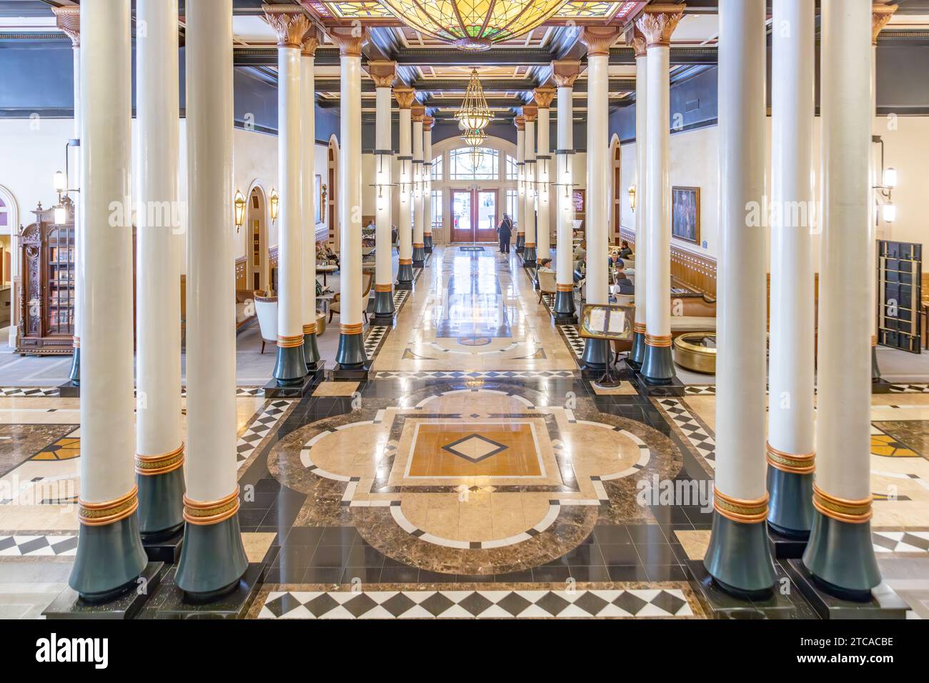 Austin, Texas - November 3, 2023: inside of historic hotel the Driskill ...