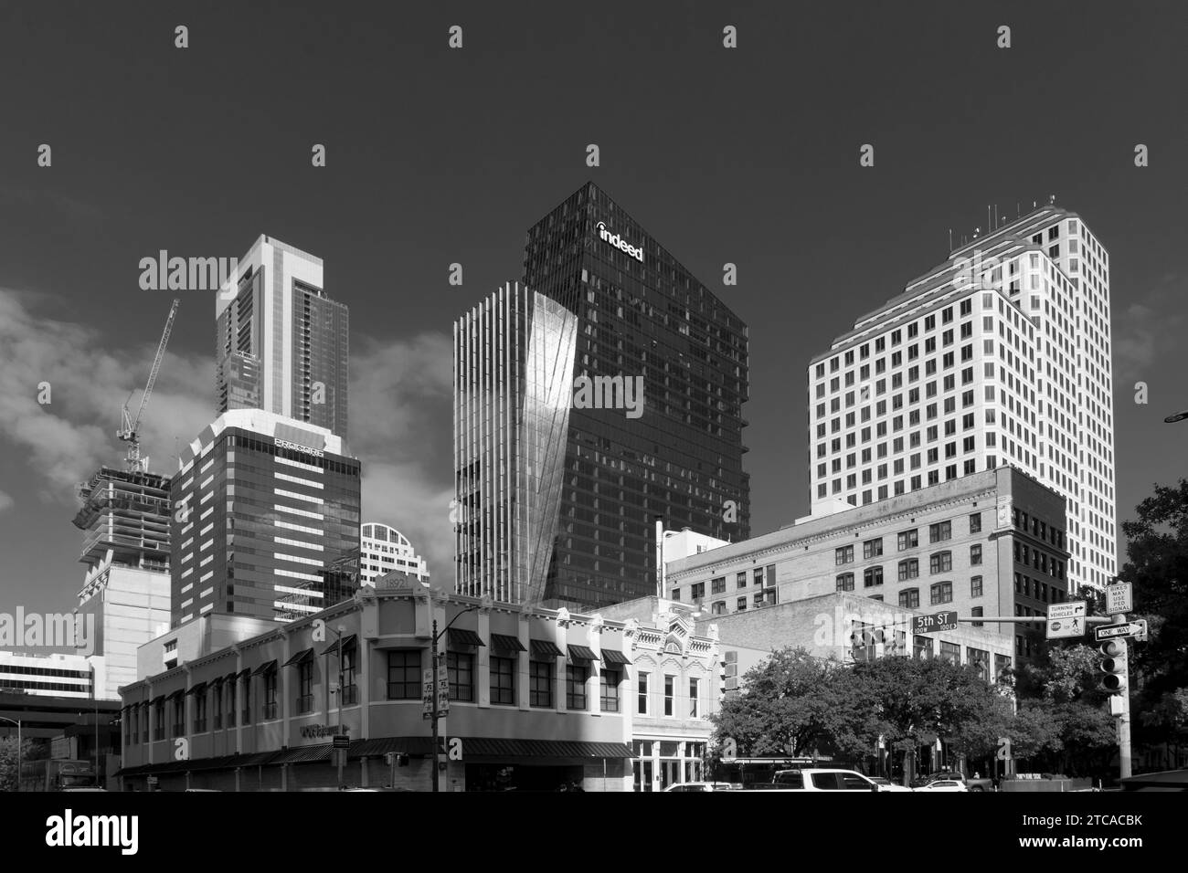 Austin, Texas - November 3, 2023: facade of modern skyscraper downtown ...