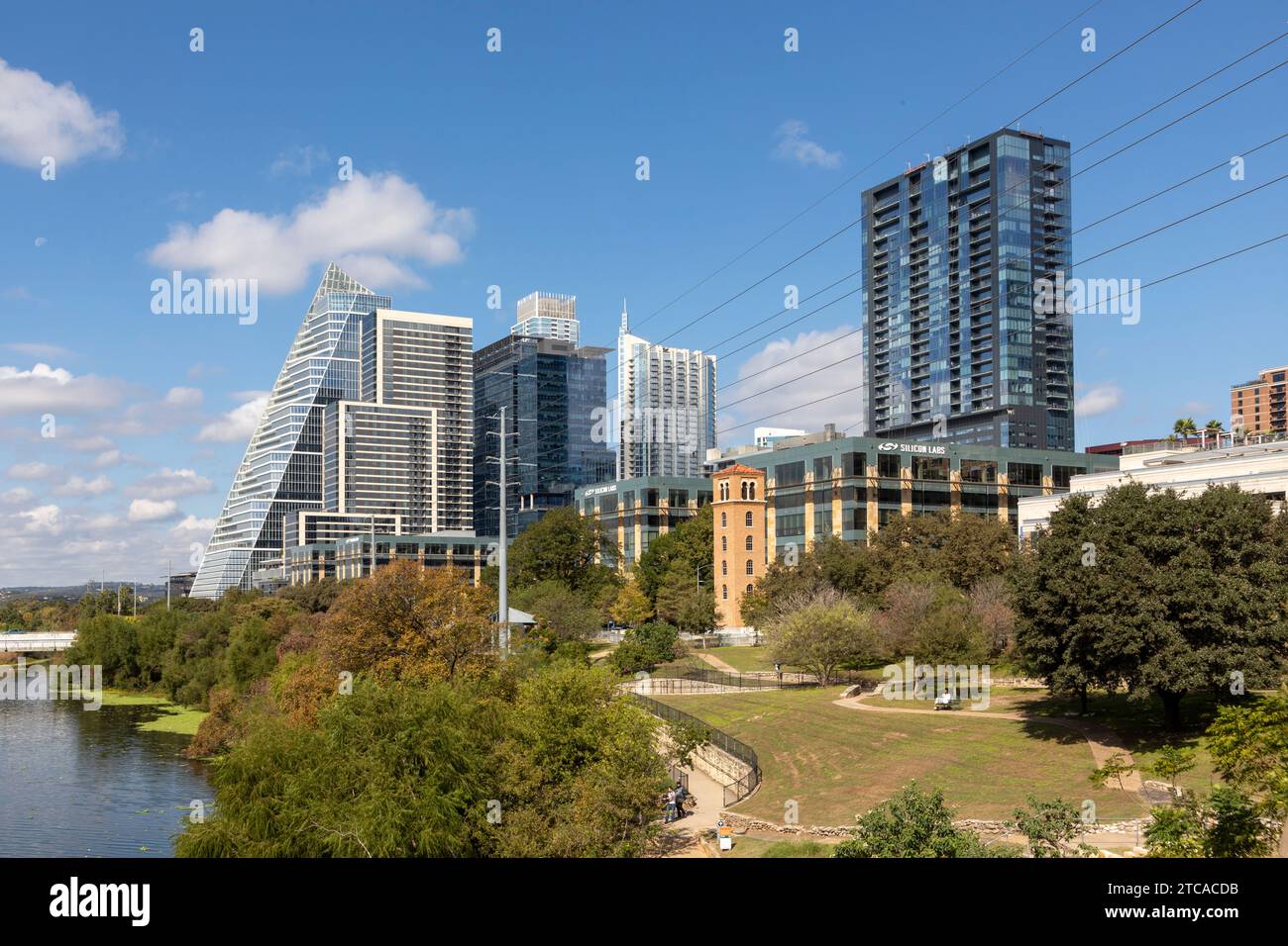 Austin, Texas - November 3, 2023: facade of modern skyscraper downtown ...