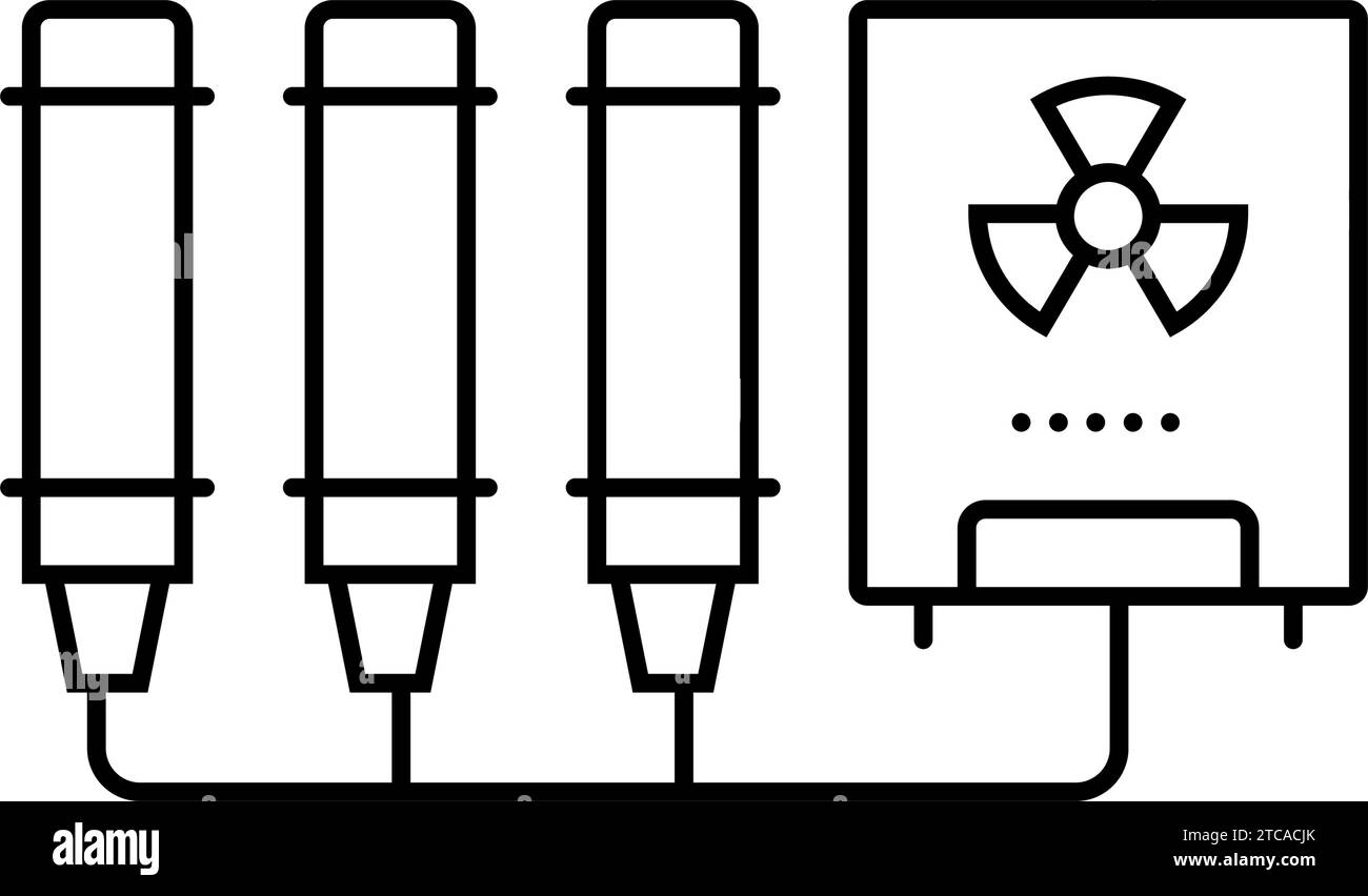 radiation monitoring nuclear energy line icon vector illustration Stock Vector Image & Art - Alamy