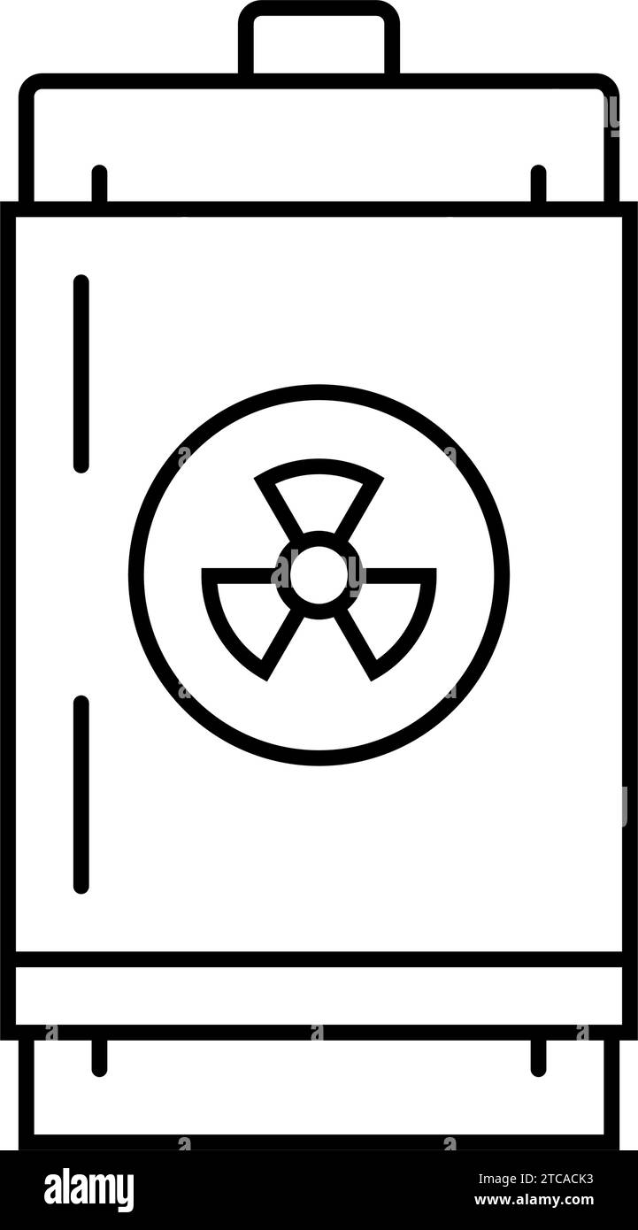 nuclear waste storage energy line icon vector illustration Stock Vector ...