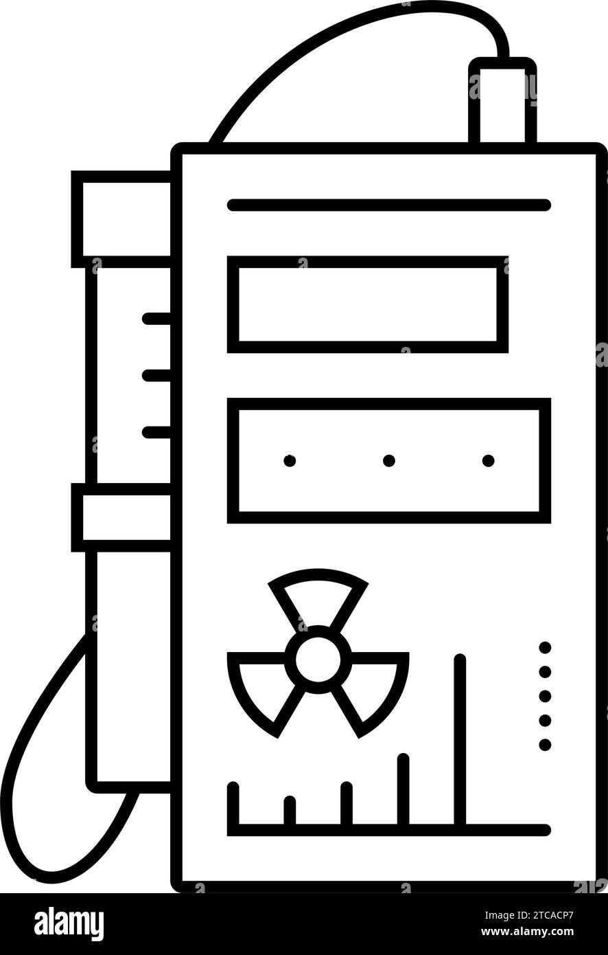 geiger counter nuclear energy line icon vector illustration Stock ...