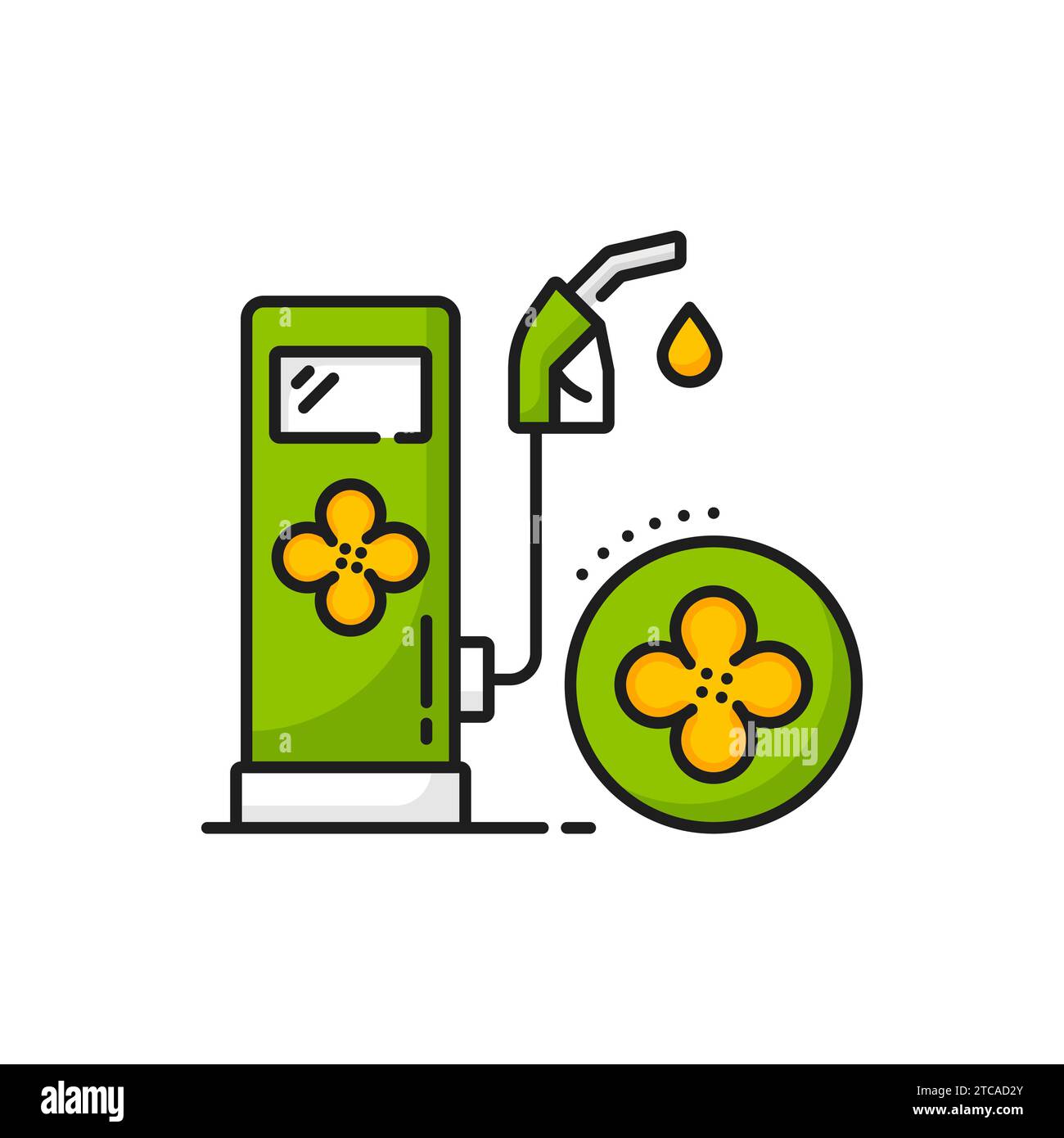 Green color fuel pump gun Stock Vector Images - Alamy