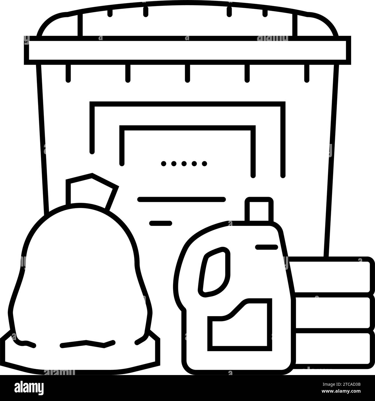 oil spill response kit petroleum engineer line icon vector illustration ...