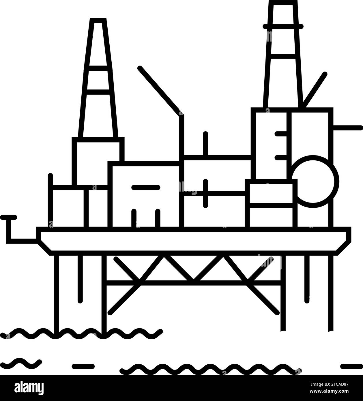 Offshore oil rig engineer Black and White Stock Photos & Images - Alamy