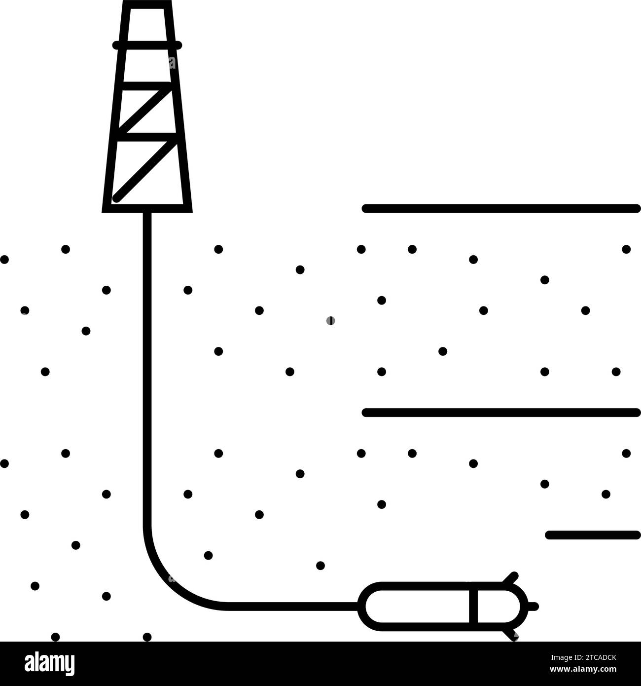directional drilling petroleum engineer line icon vector illustration ...