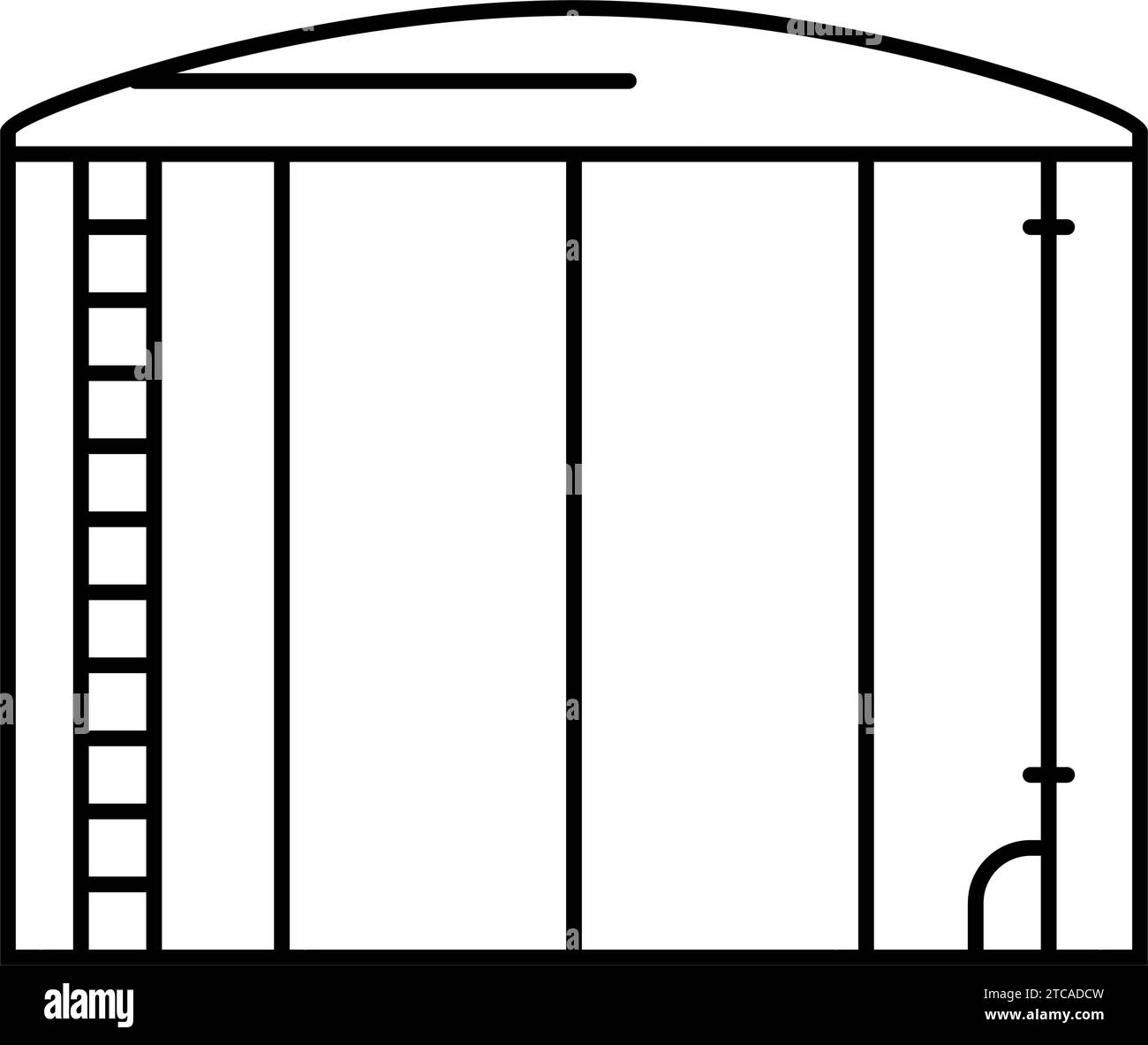 crude oil tank petroleum engineer line icon vector illustration Stock ...
