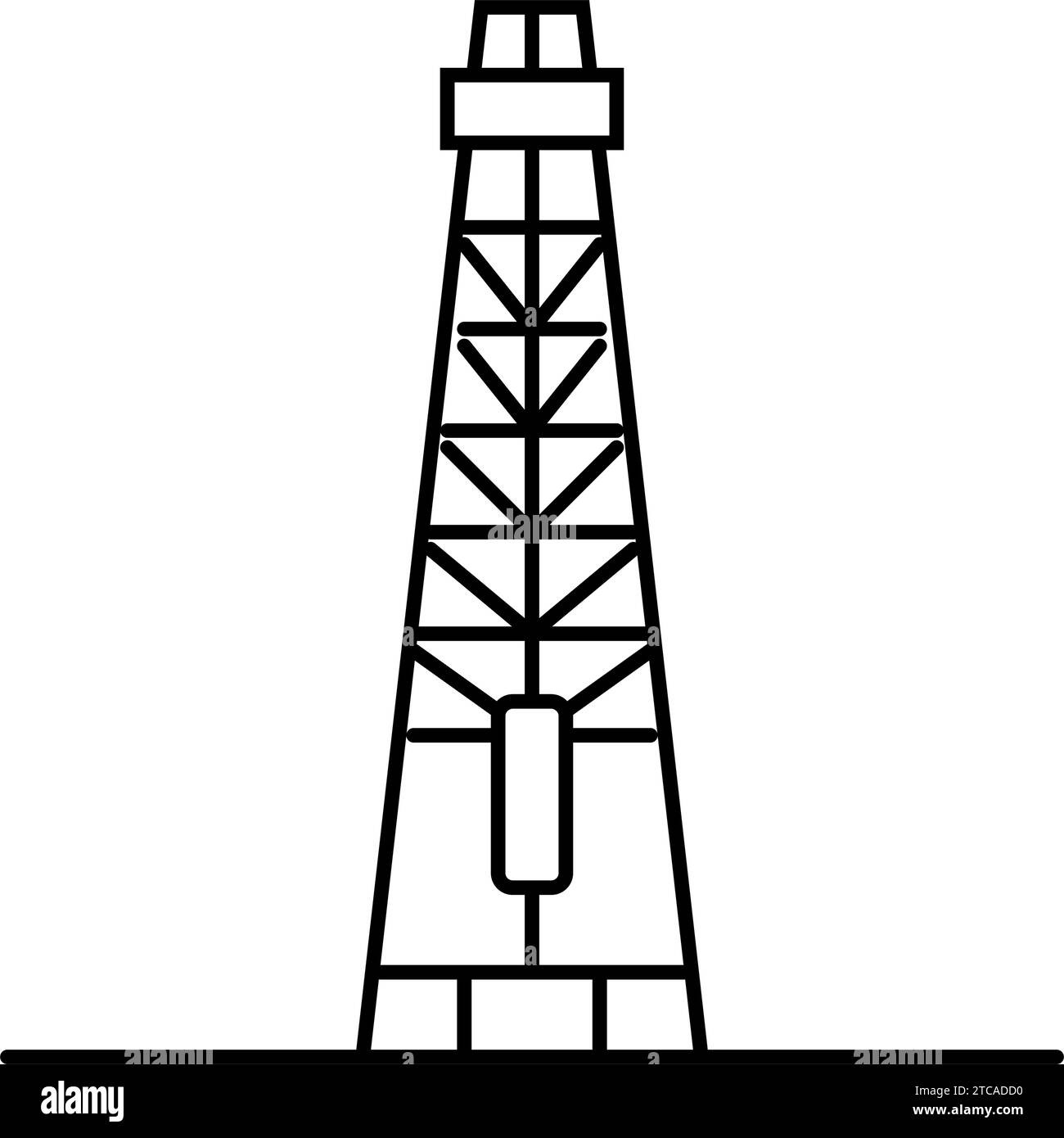 oil derrick petroleum engineer line icon vector illustration Stock ...