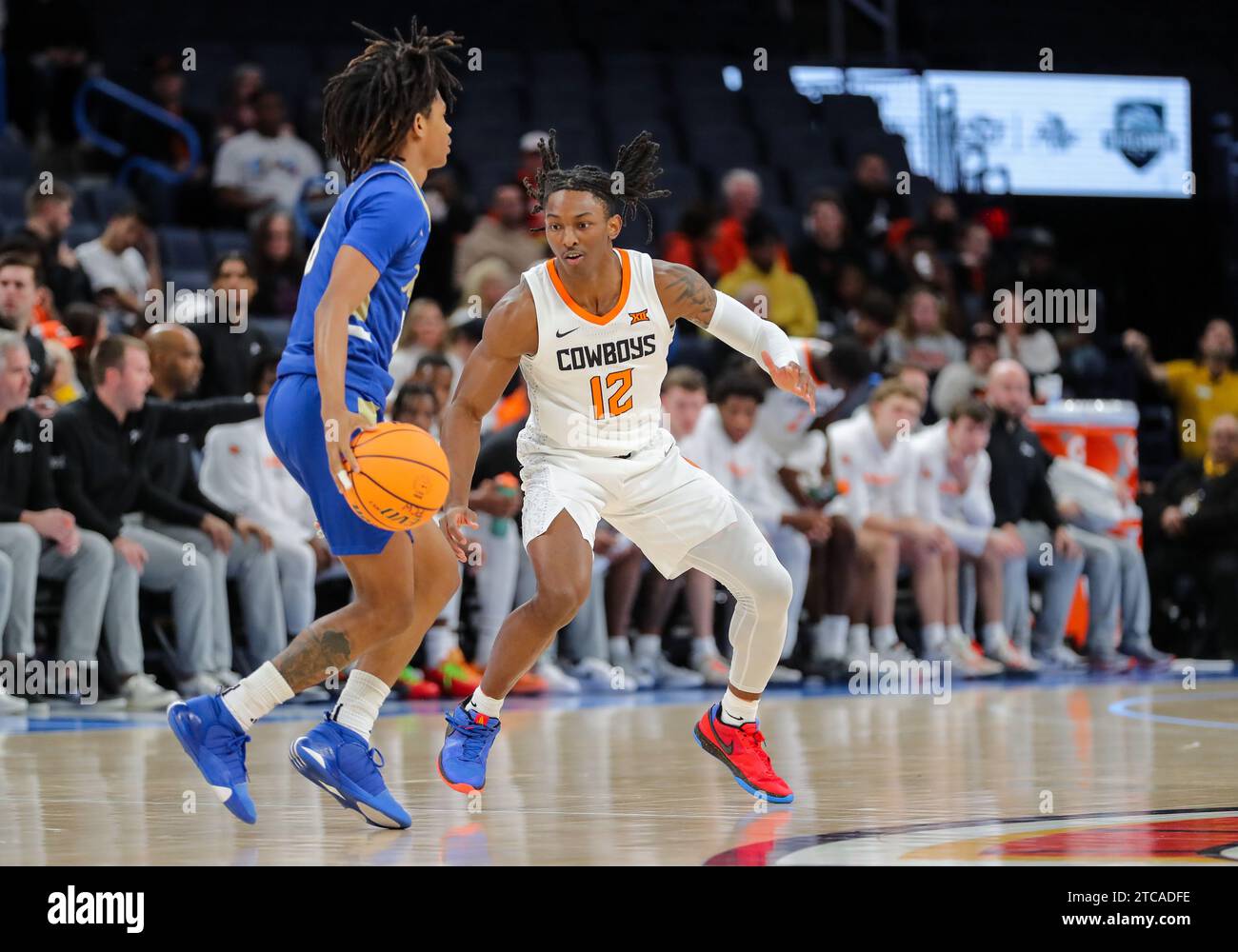 December 10, 2023: .Oklahoma State Cowboys guard Javon Small (12 ...
