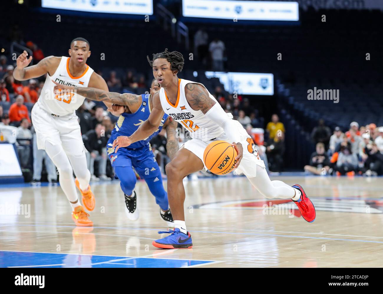 December 10, 2023: .Oklahoma State Cowboys guard Javon Small (12 ...