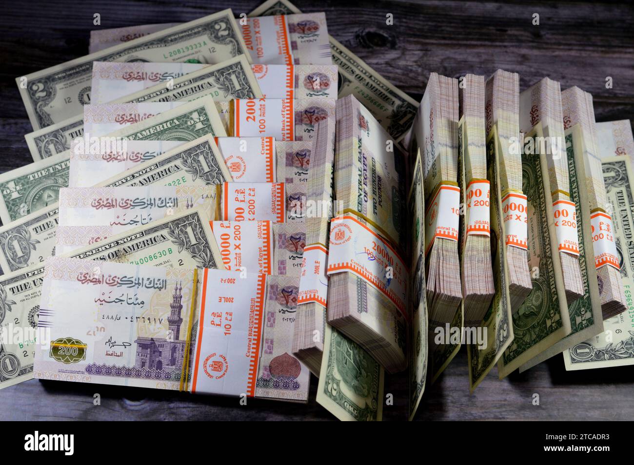 Piles and Stacks of Egypt money thousands of Pounds currency banknotes ...