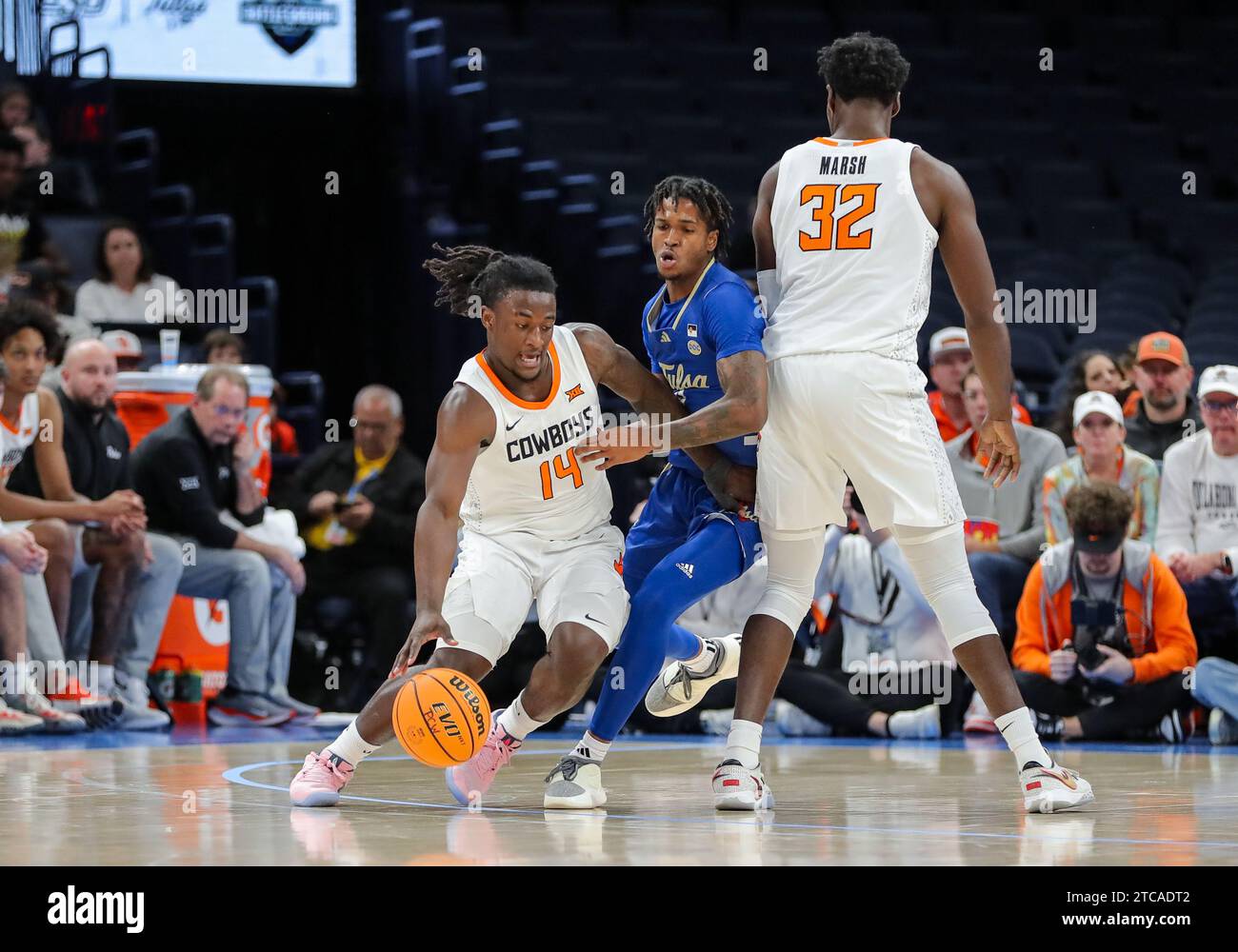 December 10, 2023: .Oklahoma State Cowboys guard Jamyron Keller (14 ...