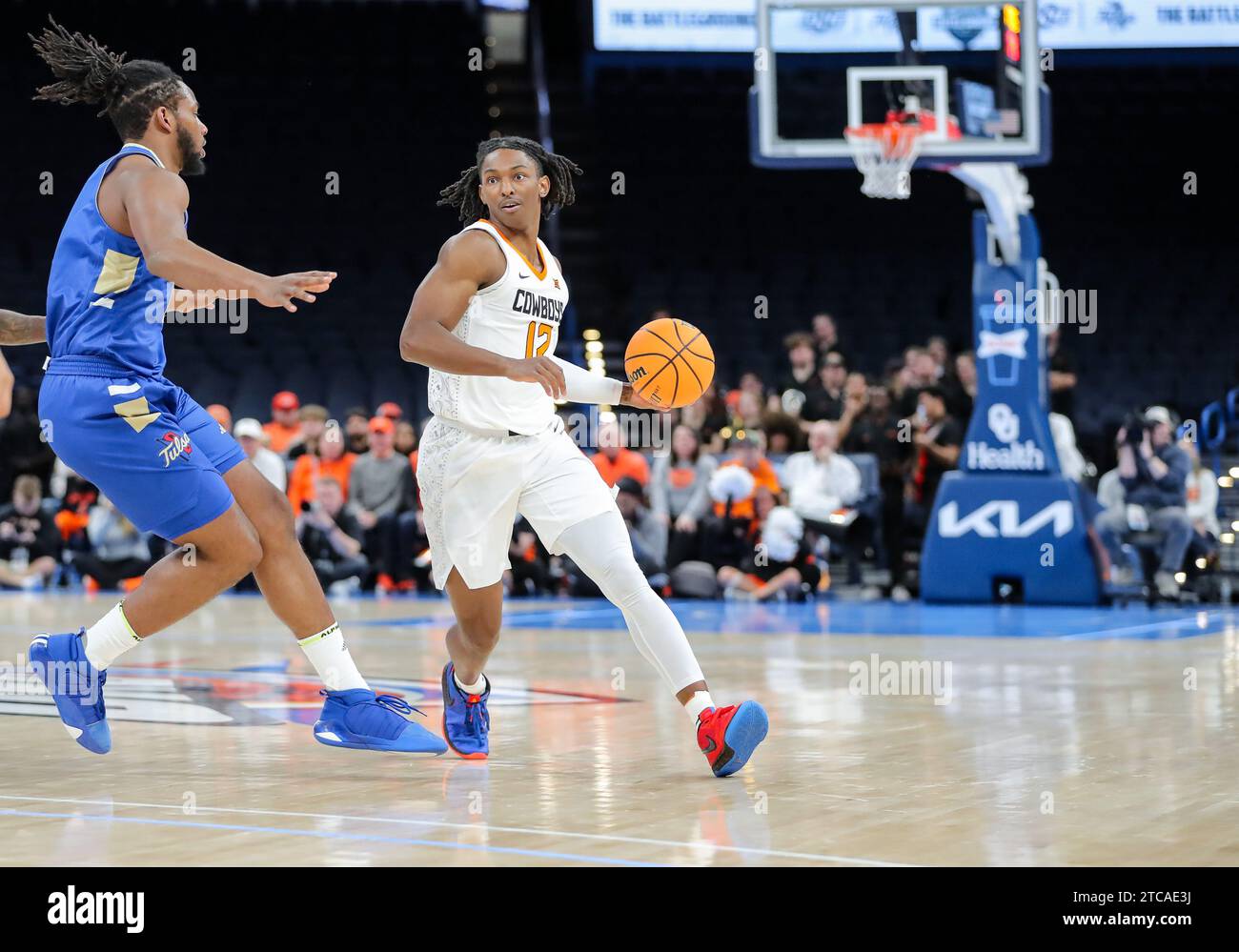 December 10, 2023: .Oklahoma State Cowboys guard Javon Small (12) looks ...